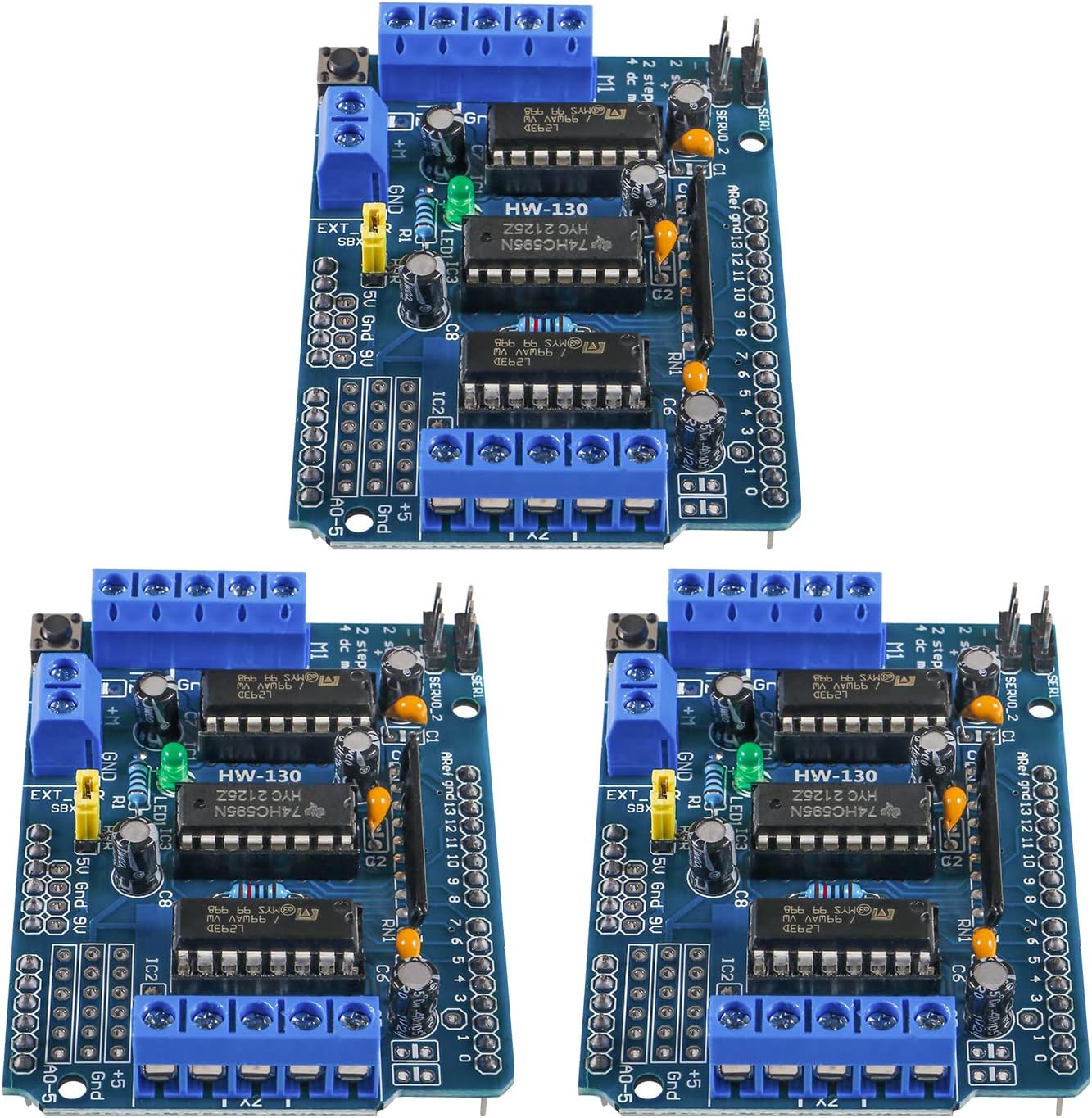 AITRIP 3PCS L293D Motor Driver Shield, 4-Channel, Stepper Motor ...