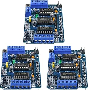 3 pezzi L293D Motor Driver Shield, 4 canali Motor Driver Shield, motore passo-passo, scheda di ...