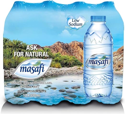 Masafi Water, Pack of 12 - 330 ml : Amazon.ae: Grocery