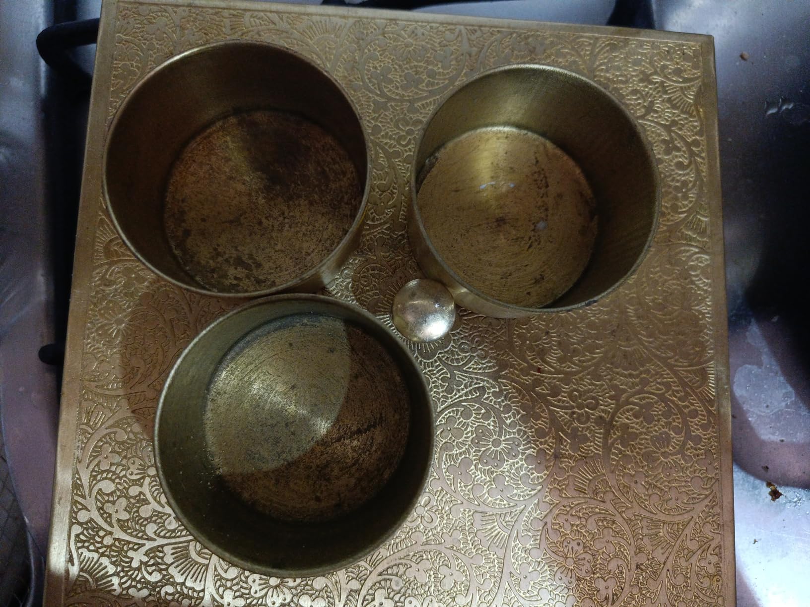 Buy DSH CRAFTING YOUR CURIOSITY Brass Spice Box Square Shape ...