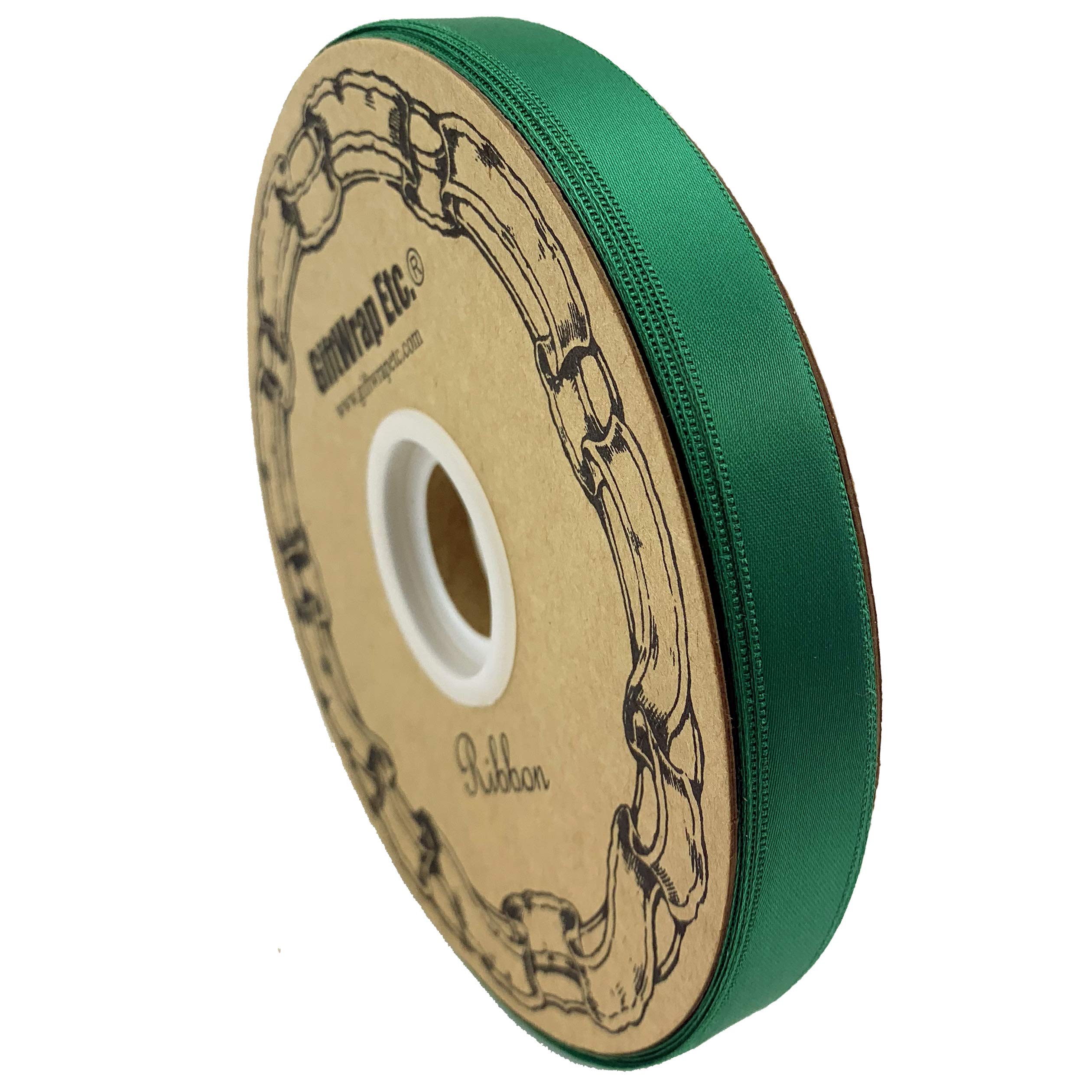 Amazon.com: Emerald Green Satin Fabric Ribbon - 5/8" x 100 Yards ...
