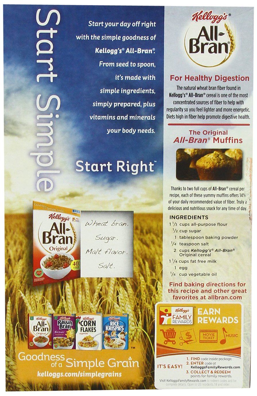 Snapklik.com : All Bran Cereal, Original,1.14 Pound