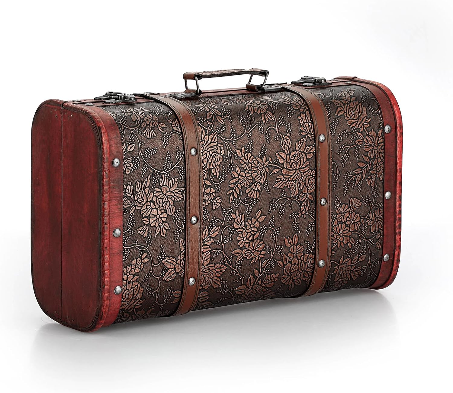 Amazon.com: ELLDOO Vintage Wooden Storage Chest, Portable Decorative ...