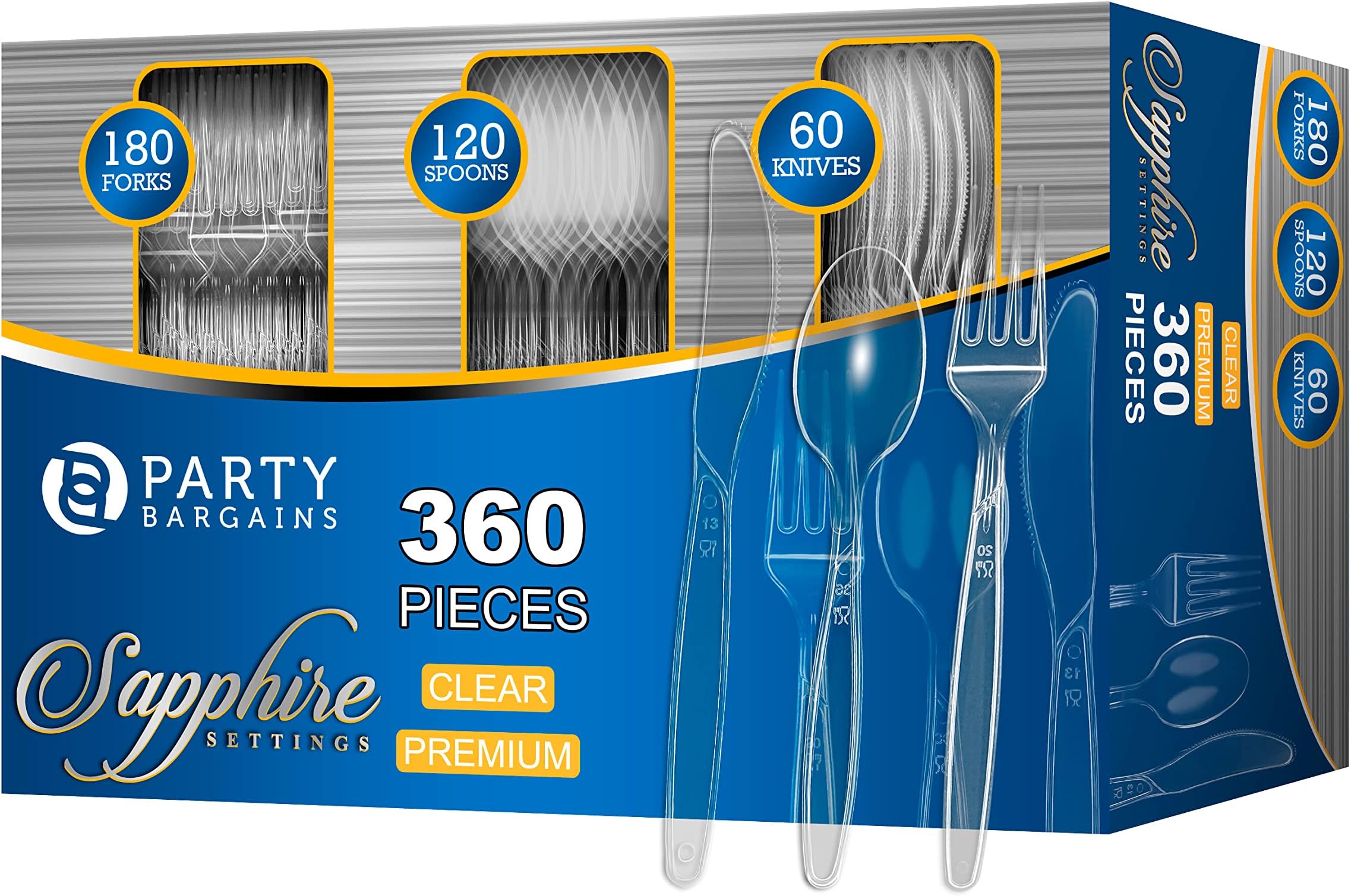 Amazon.com: [200 Count] Disposable Plastic Silverware, Heavy Duty ...