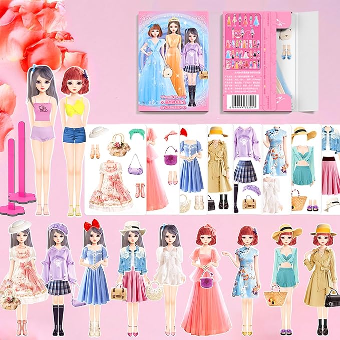 Amazon.com: Magnetic Dress Up Dolls, Magnetic Doll Dress Up Kits ...