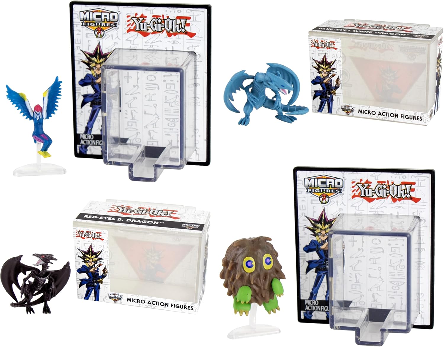 Worlds Smallest Yu-Gi-Oh Micro Figuras – Paquete de cuatro (ojos rojos ...