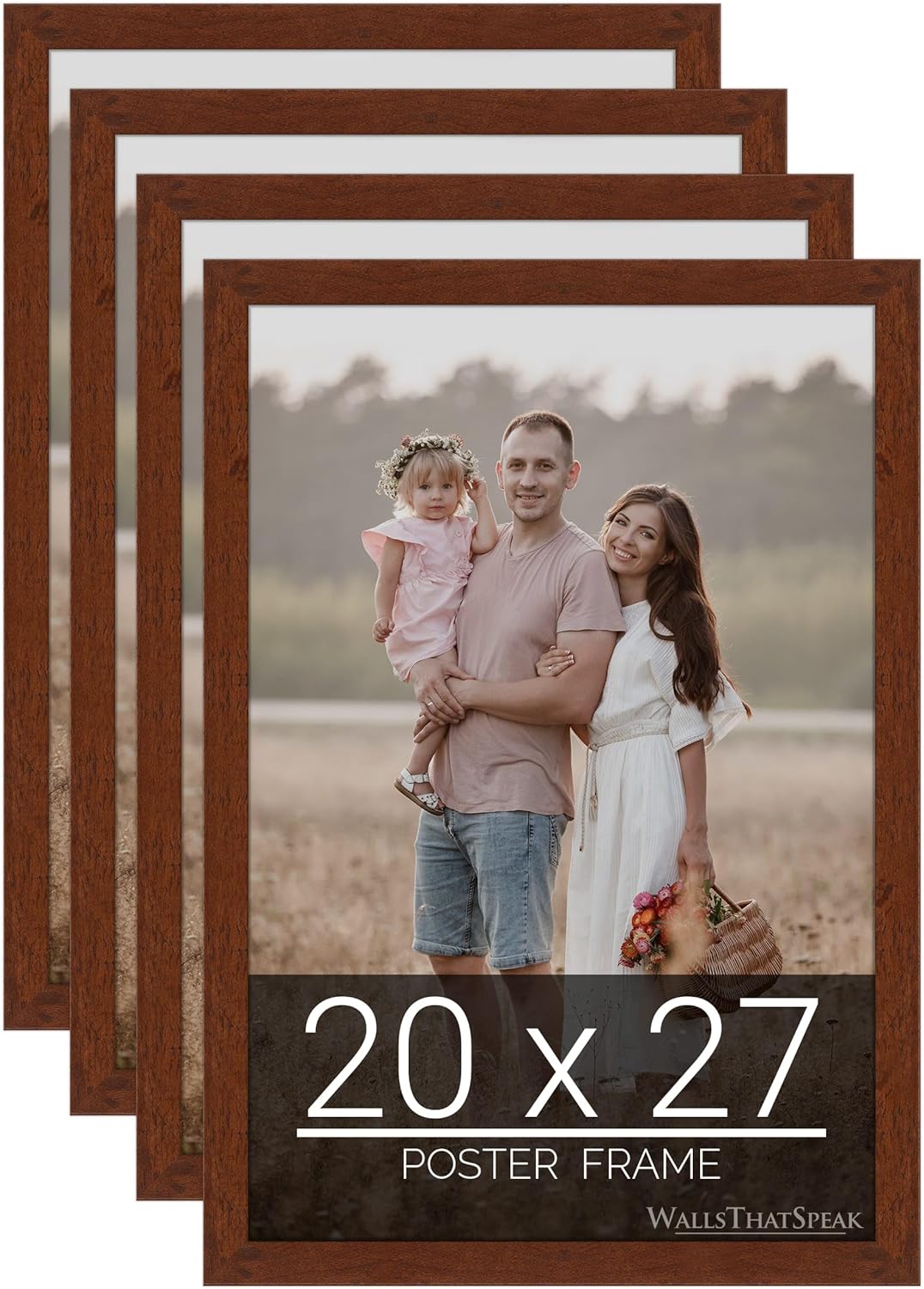 Amazon.com - wallsthatspeak 20x27 Dark Walnut Rustic Pine Picture Frame ...