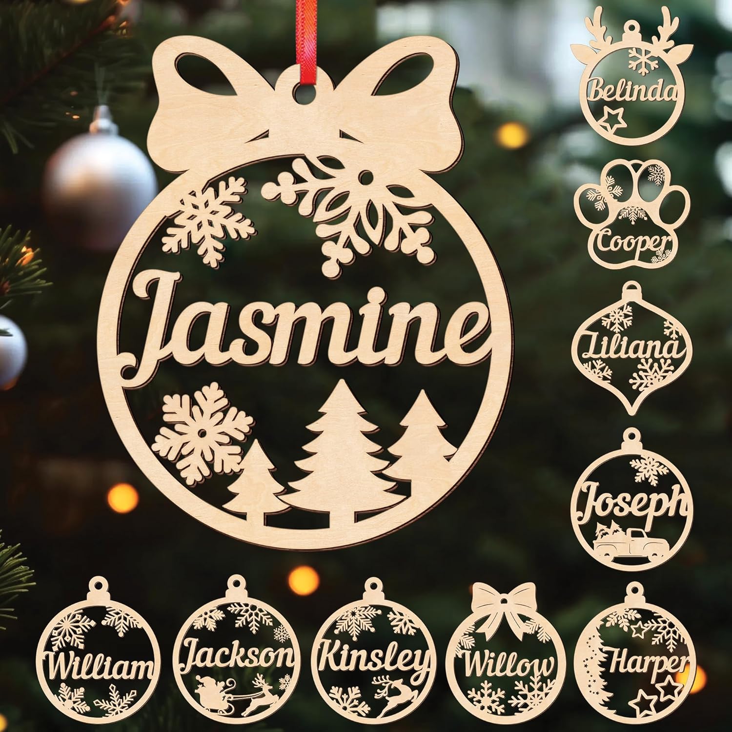 Amazon.com: Personalized Name Christmas Ornaments 2025 – Custom ...