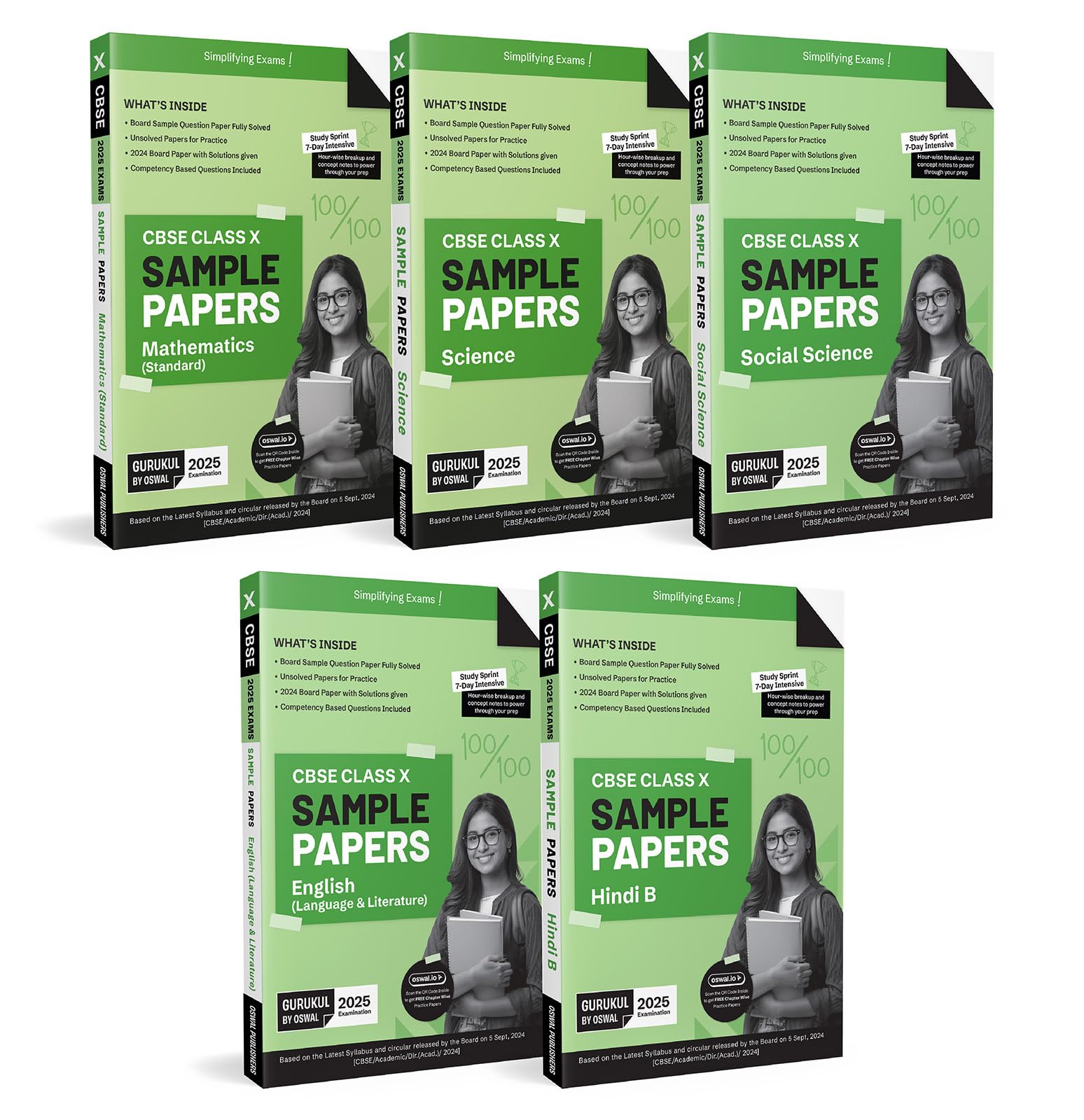 Gurukul By Oswal Sample Paper Bundles (Set of 5) CBSE Class 10 Board ...