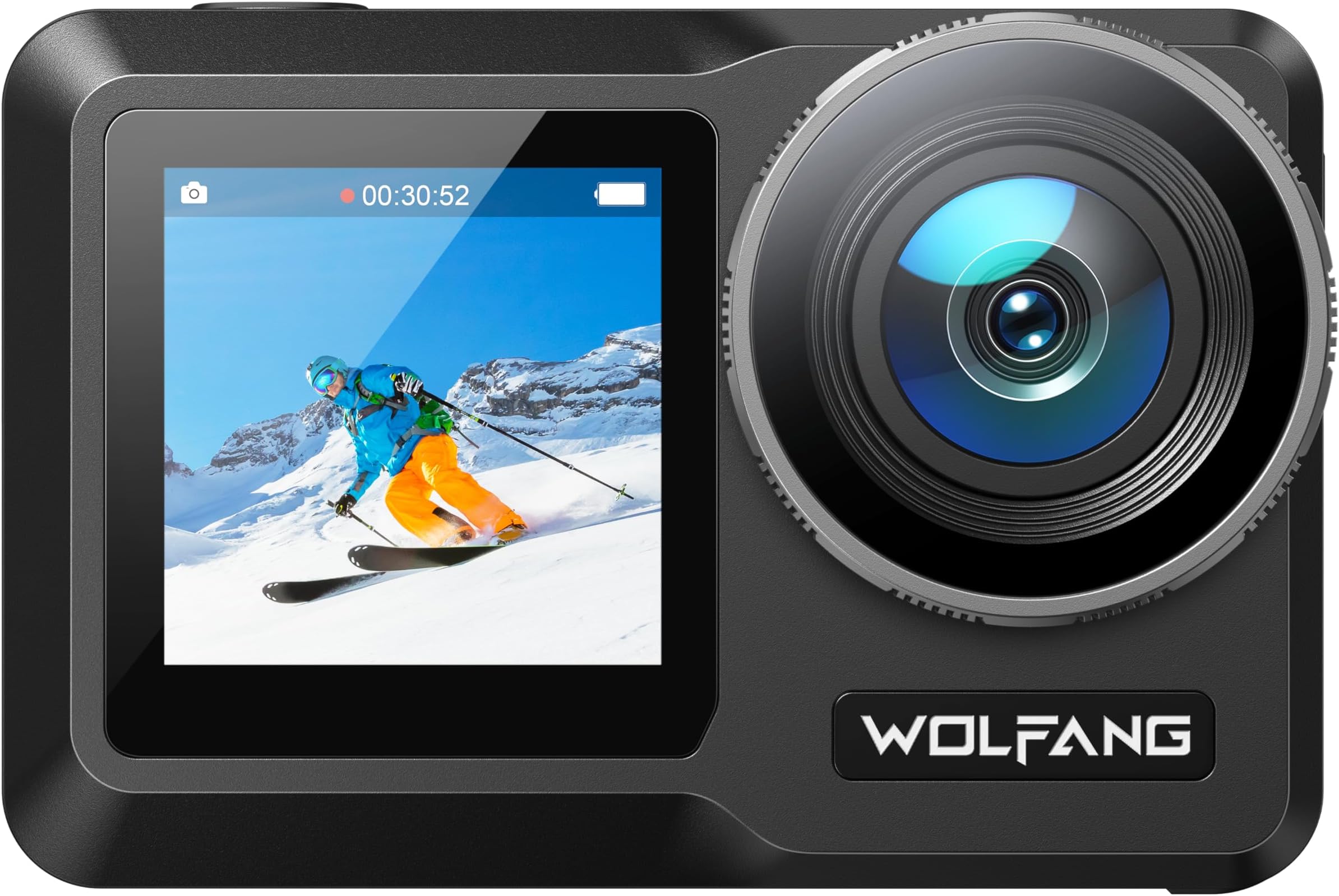 WOLFANG GA460 Action Camera 6K 24MP, 40M Waterproof Underwater Camera ...