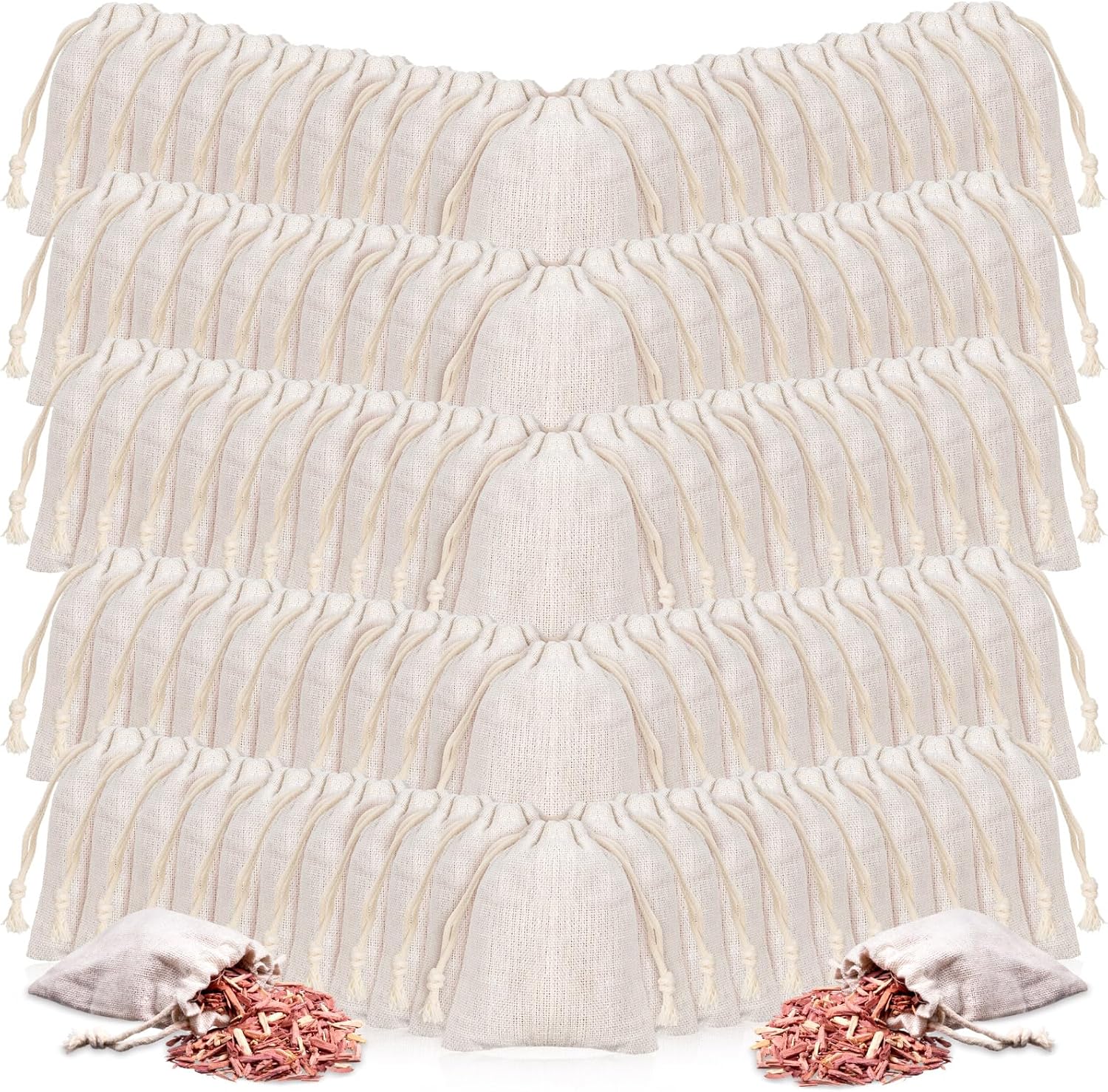 Amazon.com: Dansib 100 Pack Cedar Chips Sachets Bags Aromatic Cedar ...