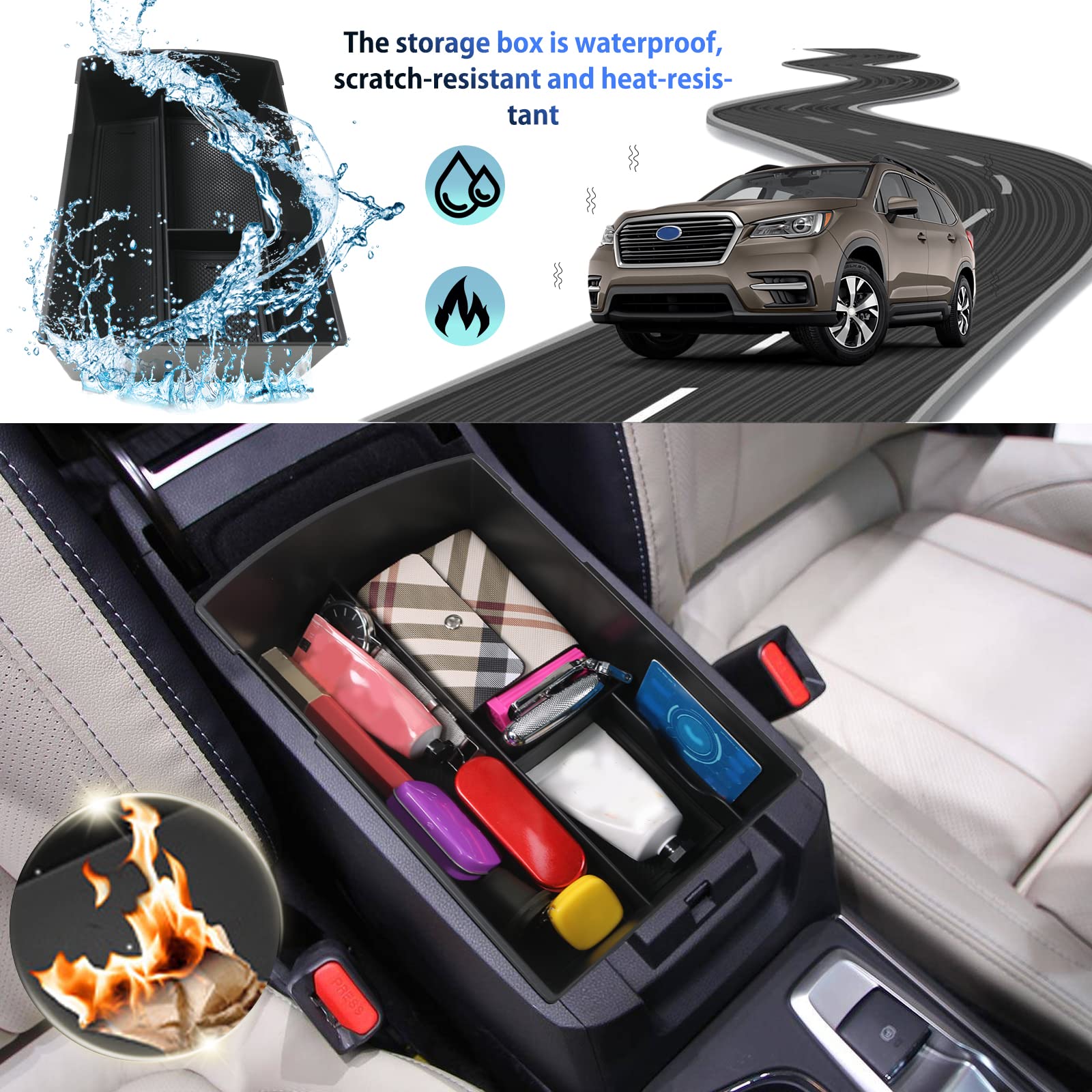 Snapklik.com : For 2024 2025 Subaru Ascent Center Console Organizer Fit ...