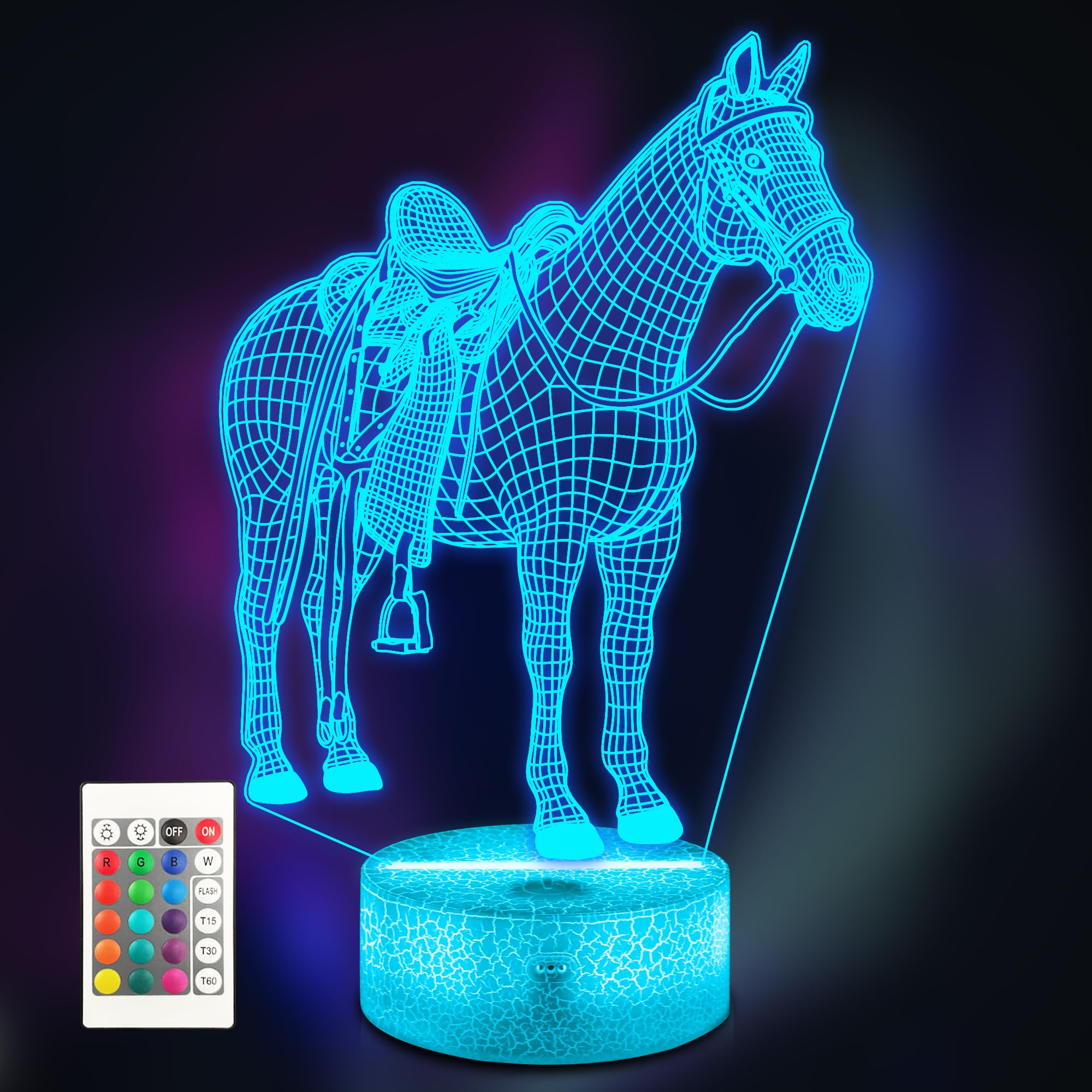 Lighted Horse Decoration 2023 New Outdoor Large Size White Lighted 3d