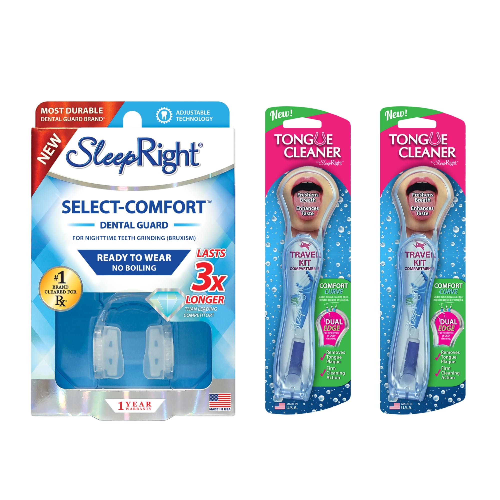 Amazon.com : SleepRight Oral Care Bundle: Select-Comfort Dental Guard ...