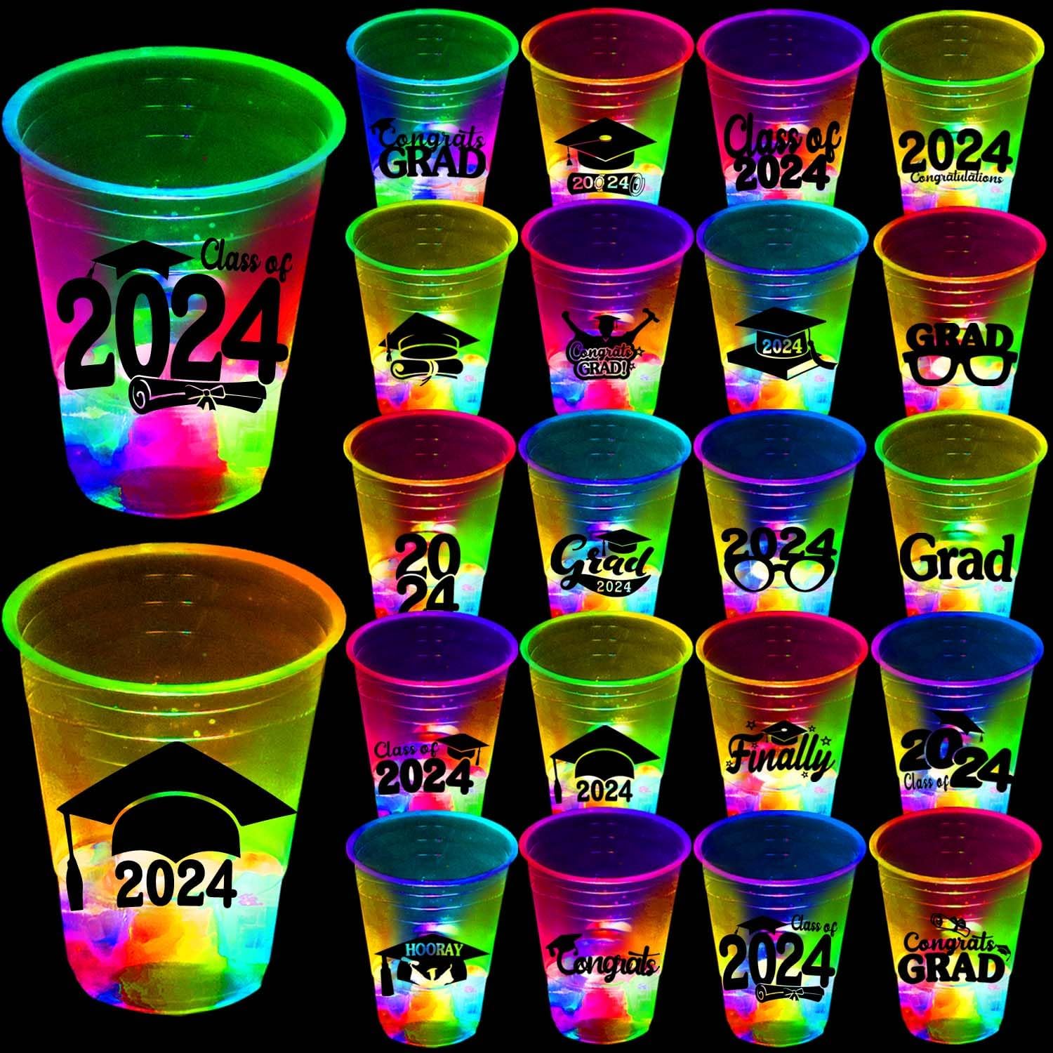Amazon.com: 40 Pack 2024 Graduation Party Supplies,Glow Graduation ...