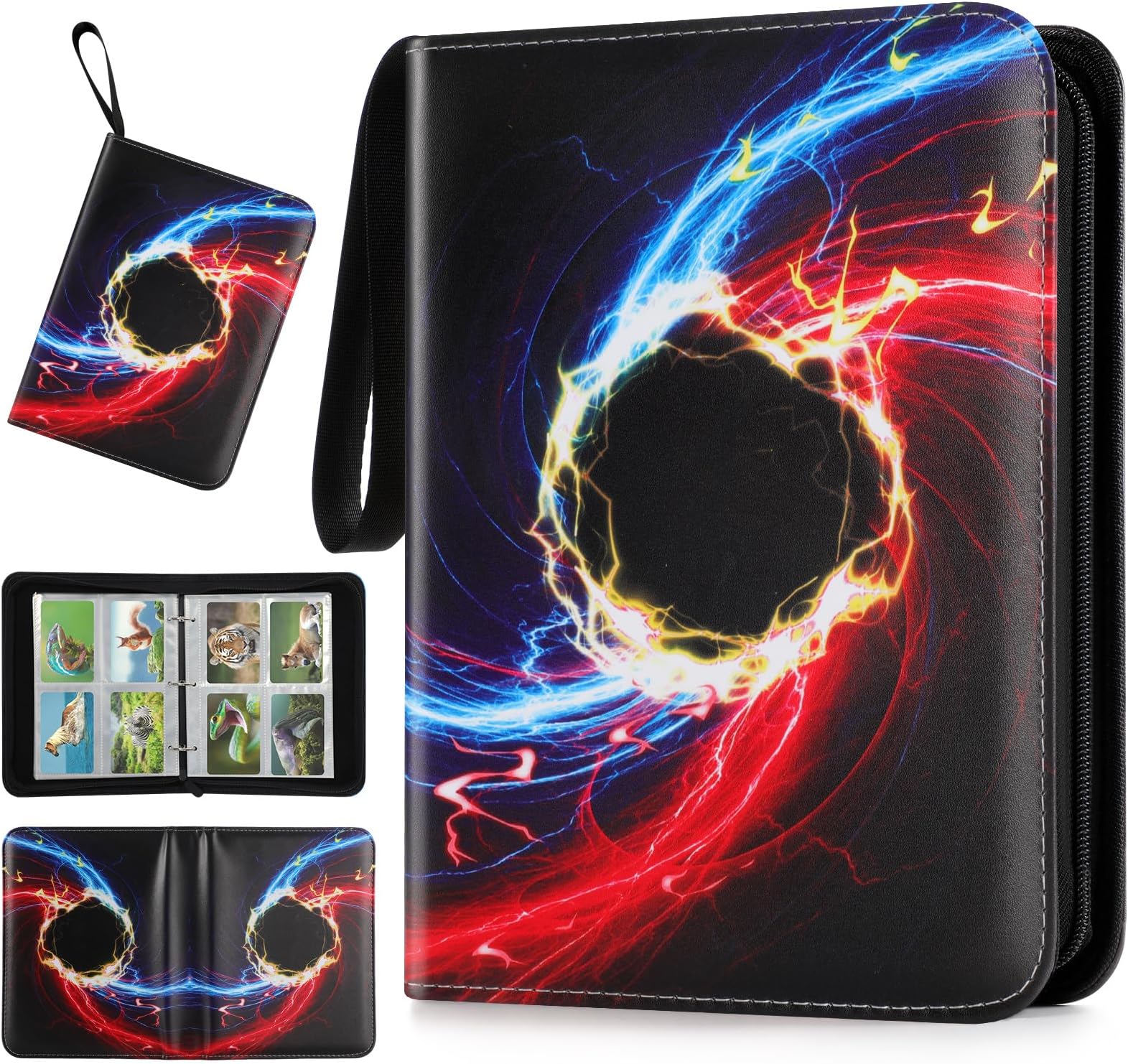 Amazon.com: Trading Card Binder 4 Pockets,Card Holder for Kids 400 ...