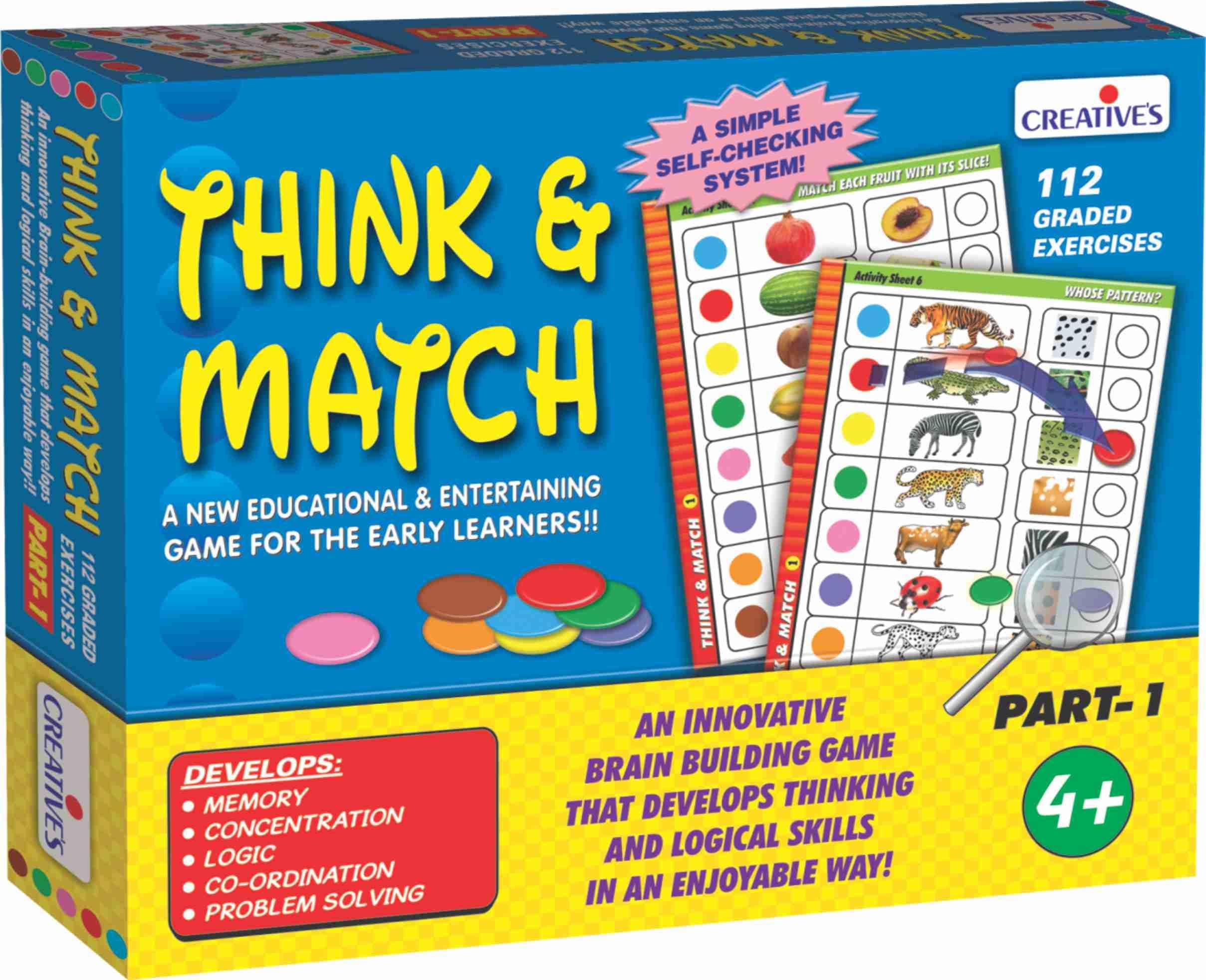 Buy Creative's Think & Match Part-1, Brain Building Games for Kids ...