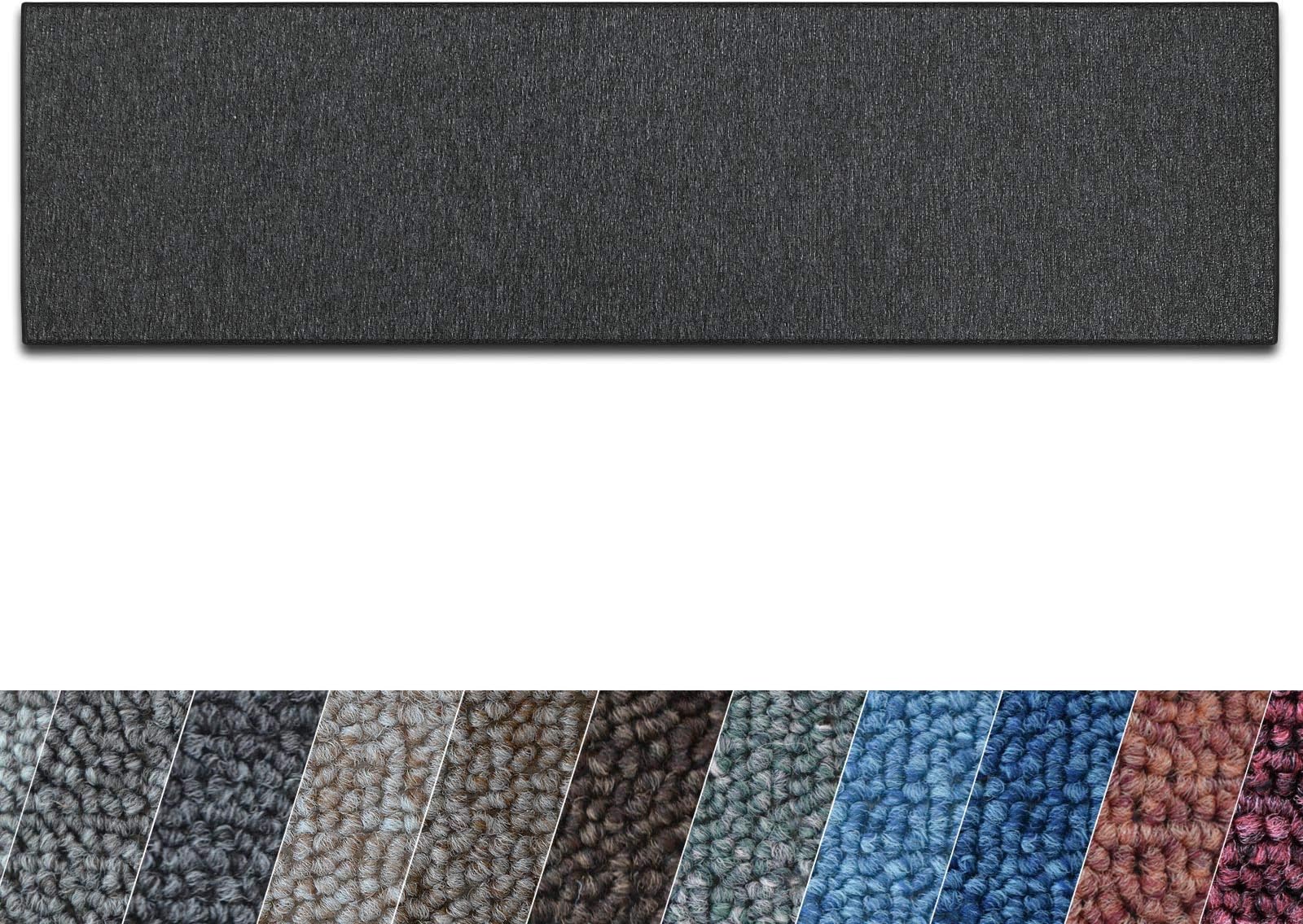 The Rug House Navy Rubber Backed Very Long Hallway Hall Runner Narrow ...
