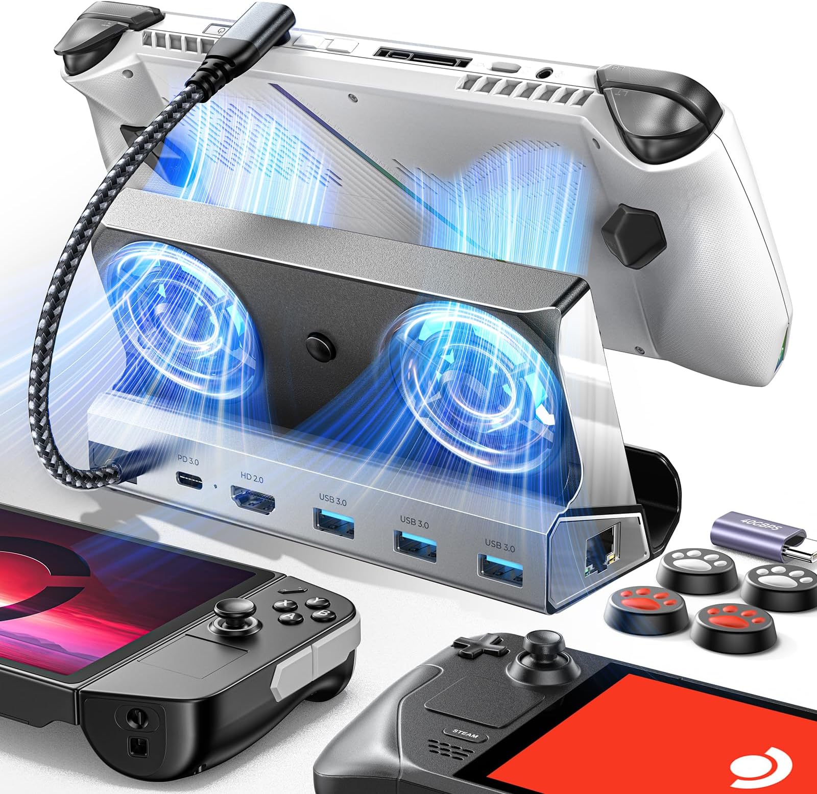 Amazon.com: GPD Win 4 Docking Station with 3X USB 3.2 Gen 2 Type-A ...