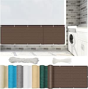 Amazon.com : 3.3x6.6ft Apartment Railing Screen Fabric, Balcony Privacy ...