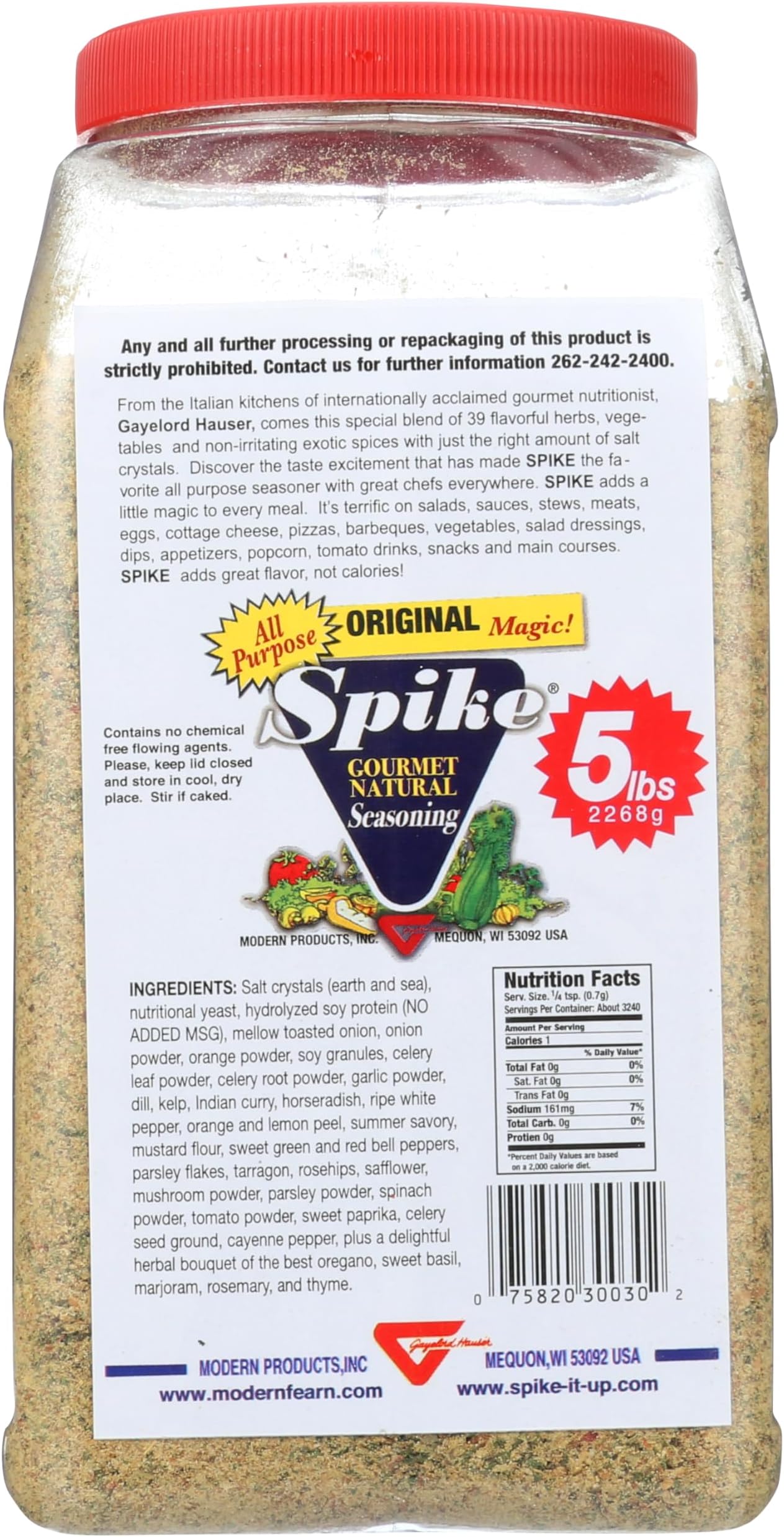 Amazon.com : Spike Original All-Purpose Seasoning, All Natural, Low ...