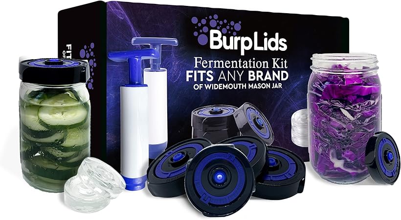 Burp Lids Pack of 4 Fermentation kit, Mason Jars Fermentation Lids ...