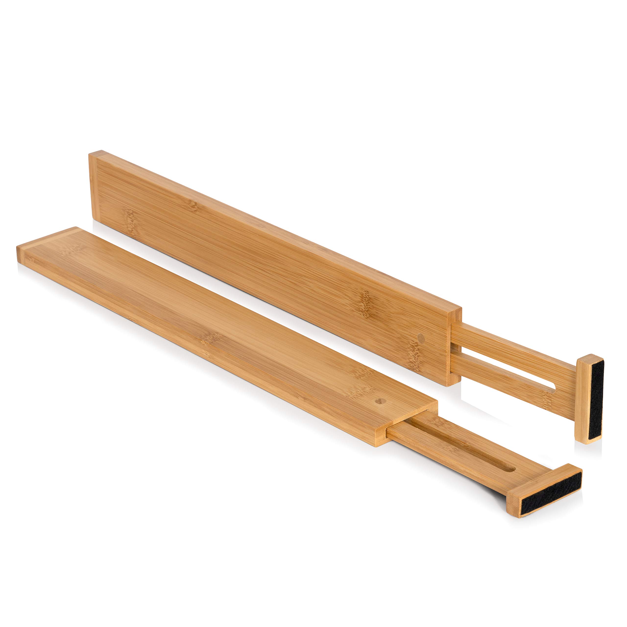 Chef's Secret 2-Piece Spring-Loaded Bamboo Drawer Dividers, Quickly ...