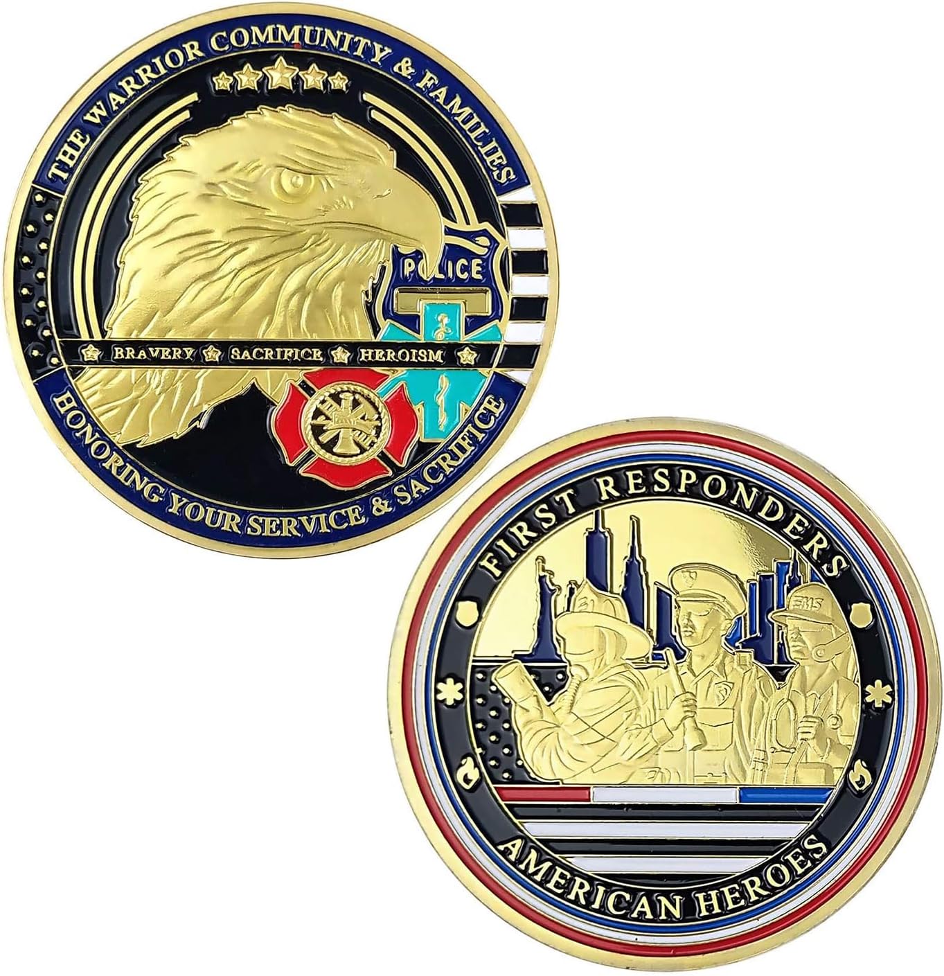 Amazon.com: US First Responders Challenge Coin American EMS Police ...