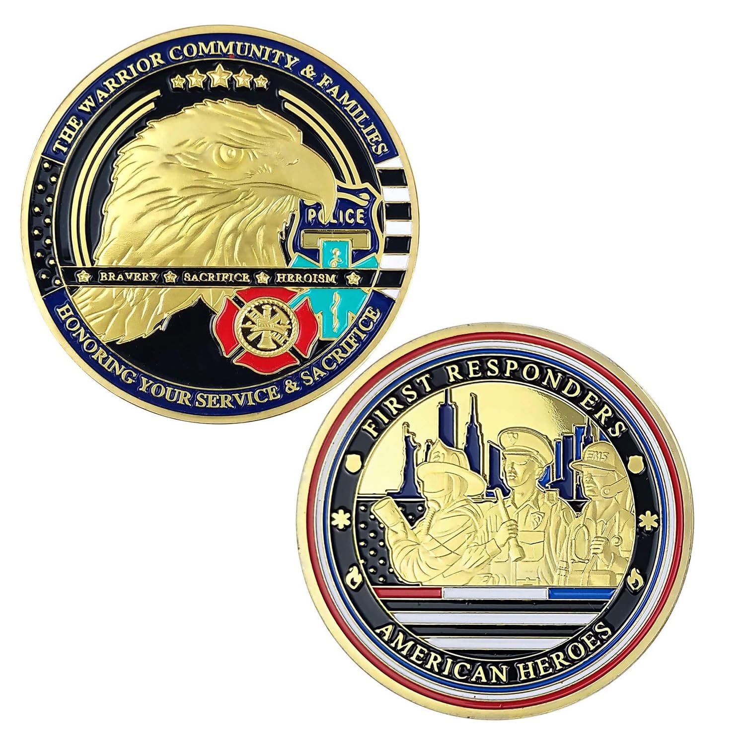 Amazon.com: US First Responders Challenge Coin American EMS Police ...
