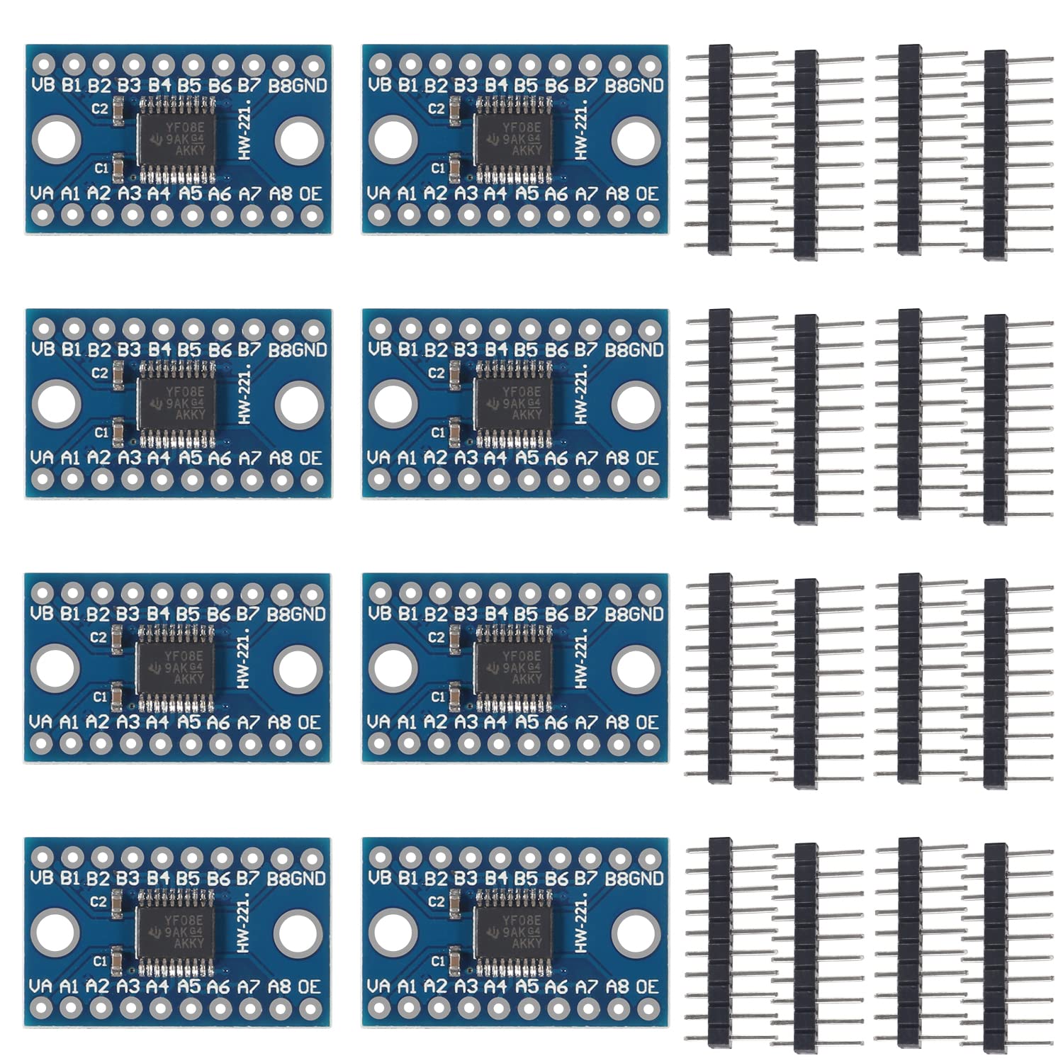 Amazon.com: AEDIKO 8pcs TXS0108E Logic Level Module 8 Channel Bi ...