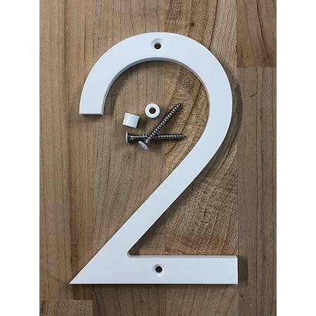 Amazon.com: 5 Inch Modern Plastic House Number, Black or White building ...
