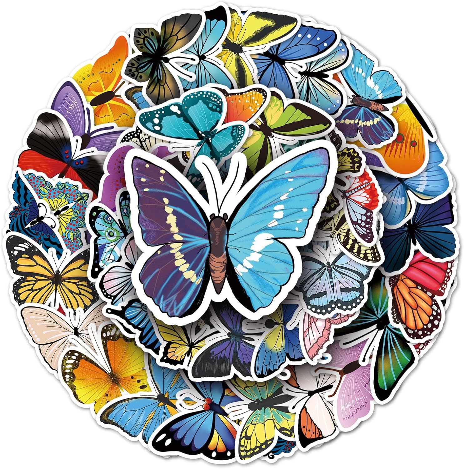 Amazon.com: MaiMaiTu 58PCS Butterfly Stickers, Cute Butterfly Stickers ...