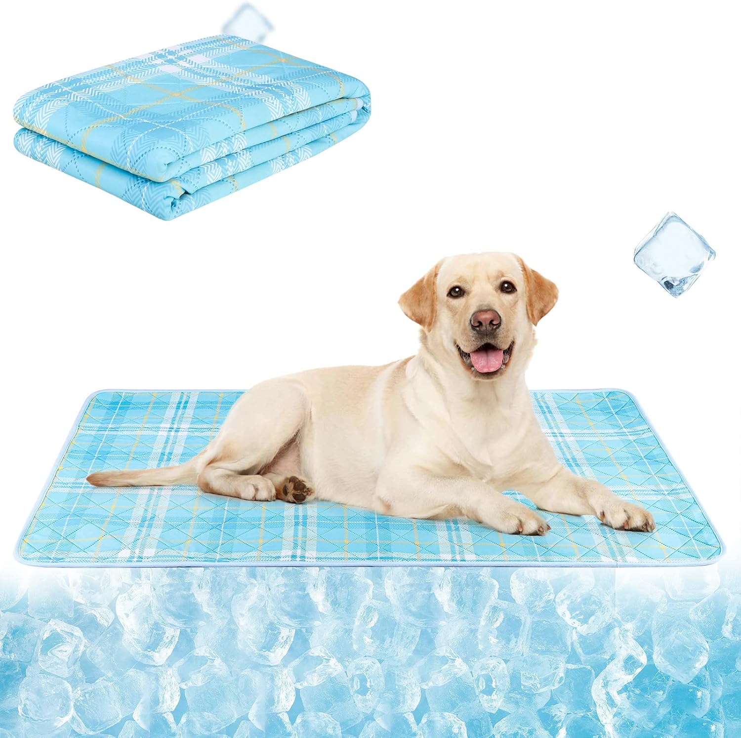BEAUTYZOO Summer Cooling Dog Mat & Sleeping Pad- Water Absorption Top ...