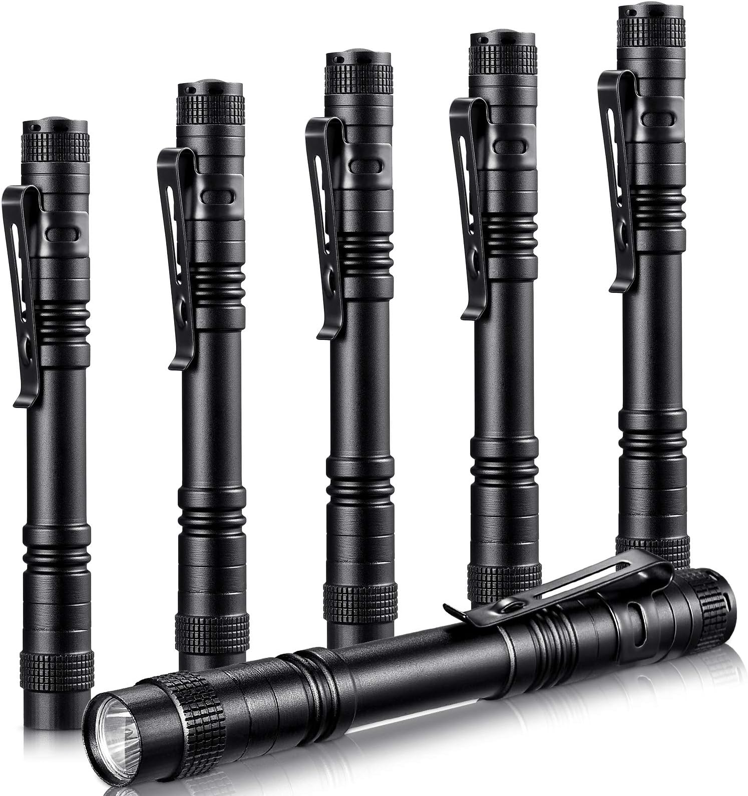 Honoson 6 Pieces LED Pen Light Flashlight Small Mini Flashlight Pocket ...