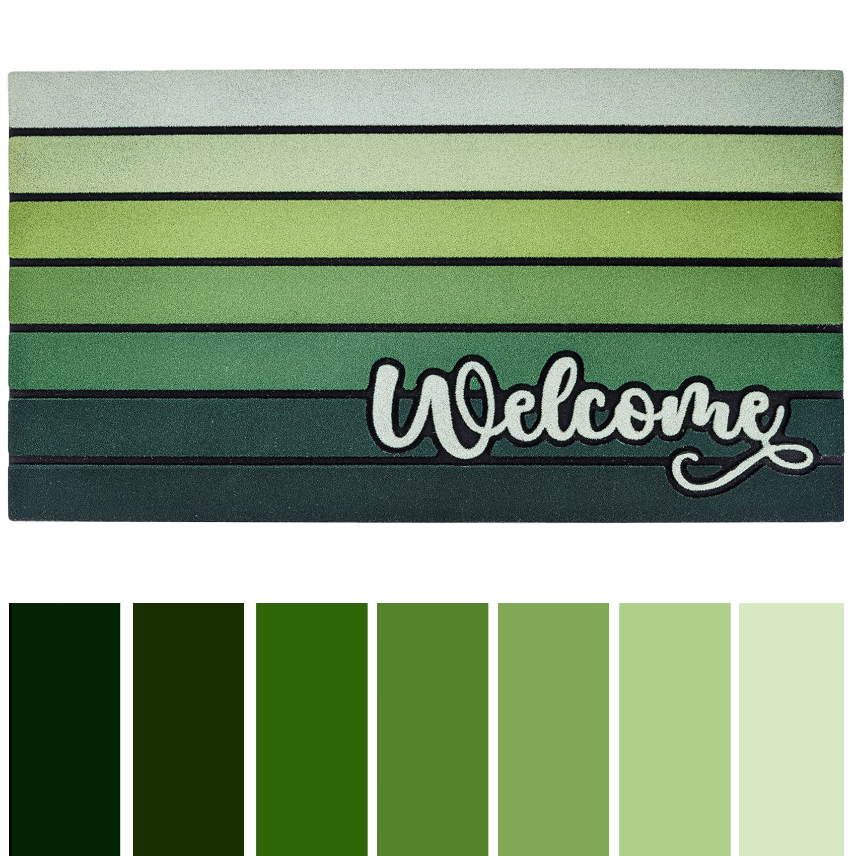 Bulijojo Apple Green Entrance Door Mat Large 17 x 30 Inch Entry Way ...