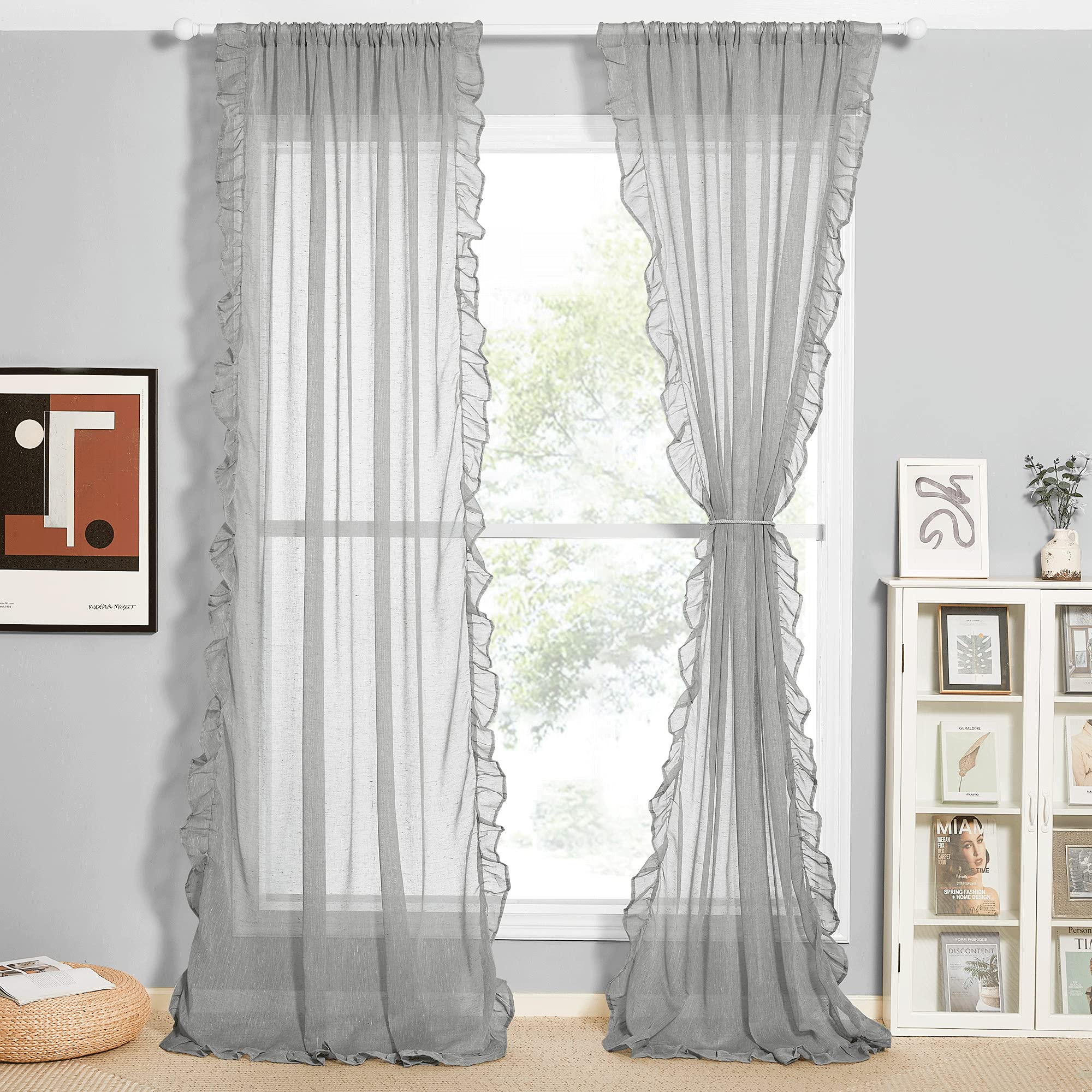 White Breezy Curtains For