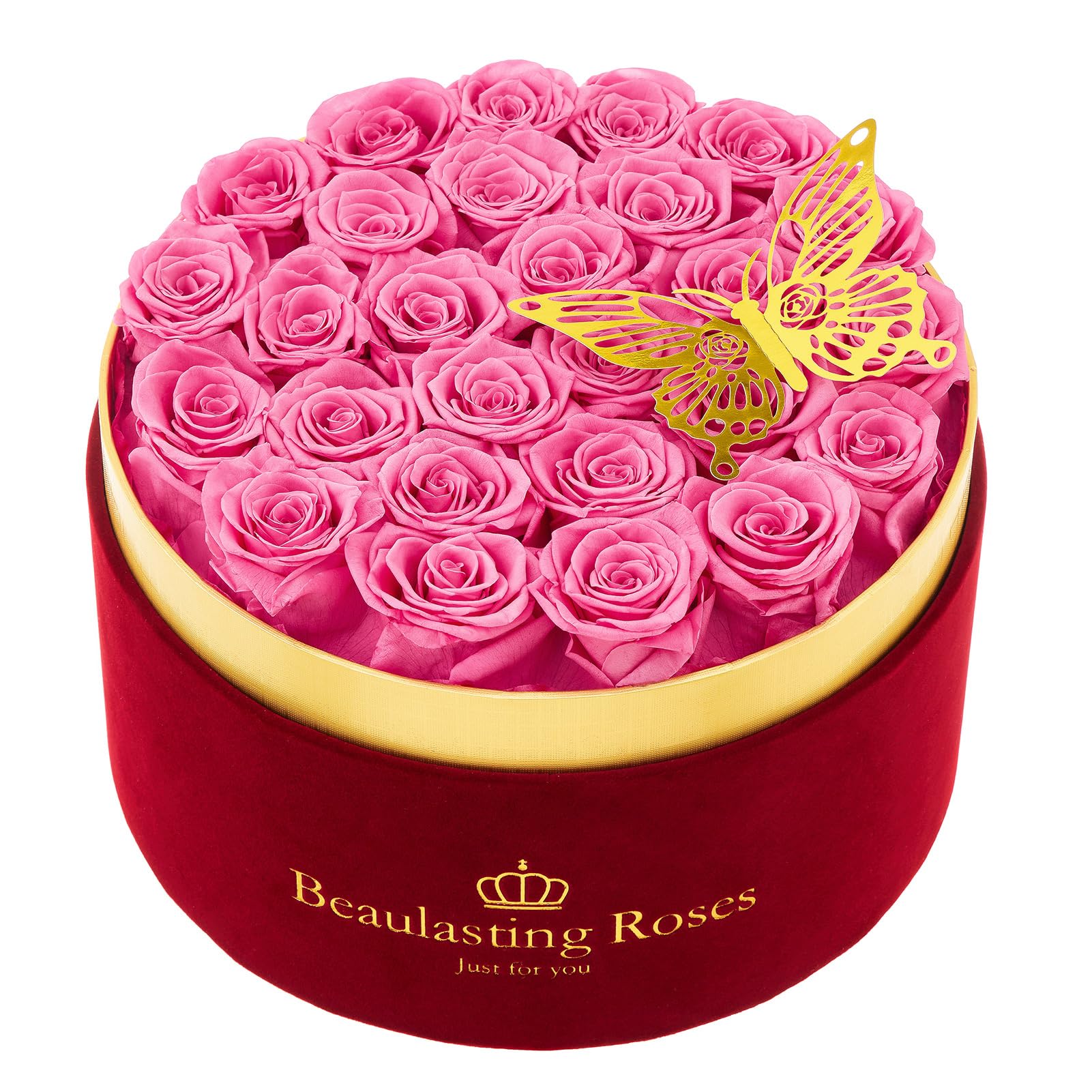 Amazon.com: Beaulasting Roses 27-Piece Forever Flowers Roses in a Box ...