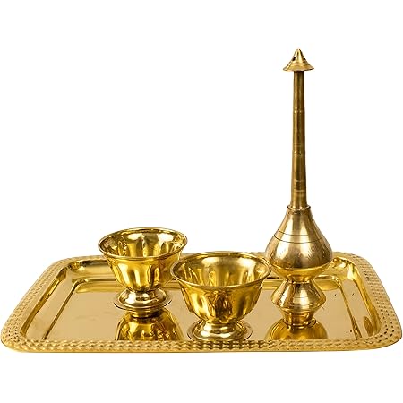 Spillbox Traditional Handcrafted Brass Puja | Pooja Thali | Arati ...