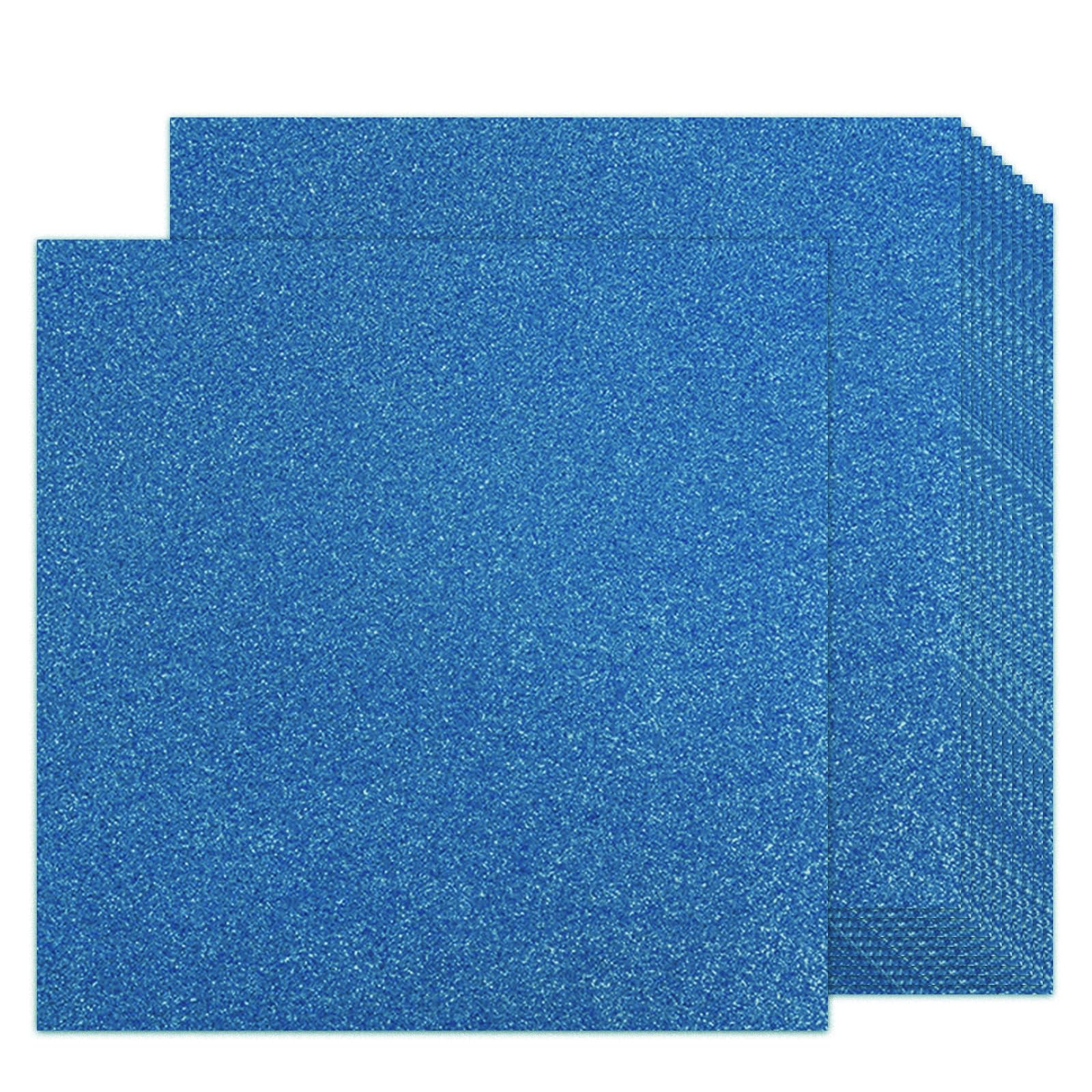 Snapklik.com : 12x12 Double-sided Blue Glitter Cardstock - Goefun ...