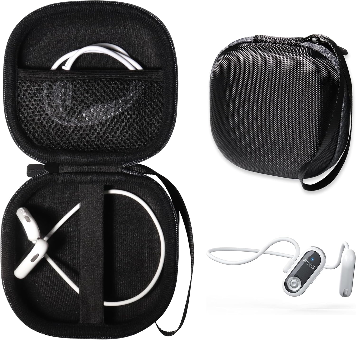 Amazon.com: CaseSack Case for Mu6 Ring Surreal Open-Ear Headphones, Mu6 ...