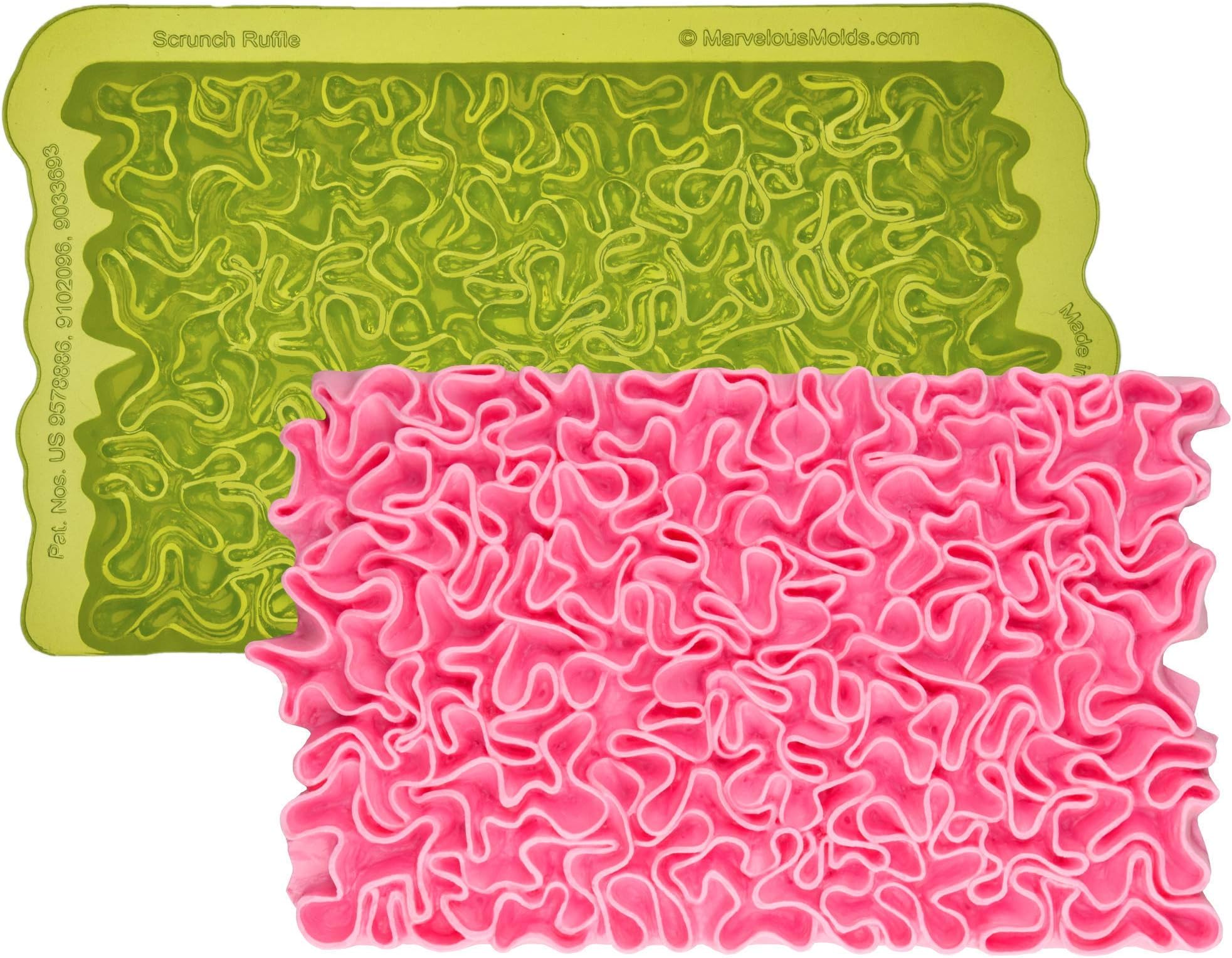 Amazon.com: Rosette Ruffle Simpress Silicone Fondant Mold Ruffled Roses ...