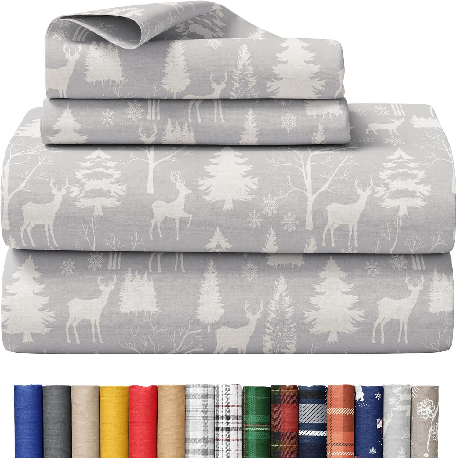 Amazon.com: MORELLI HOME - 100% Turkish Cotton Flannel Sheet Set, Duble ...
