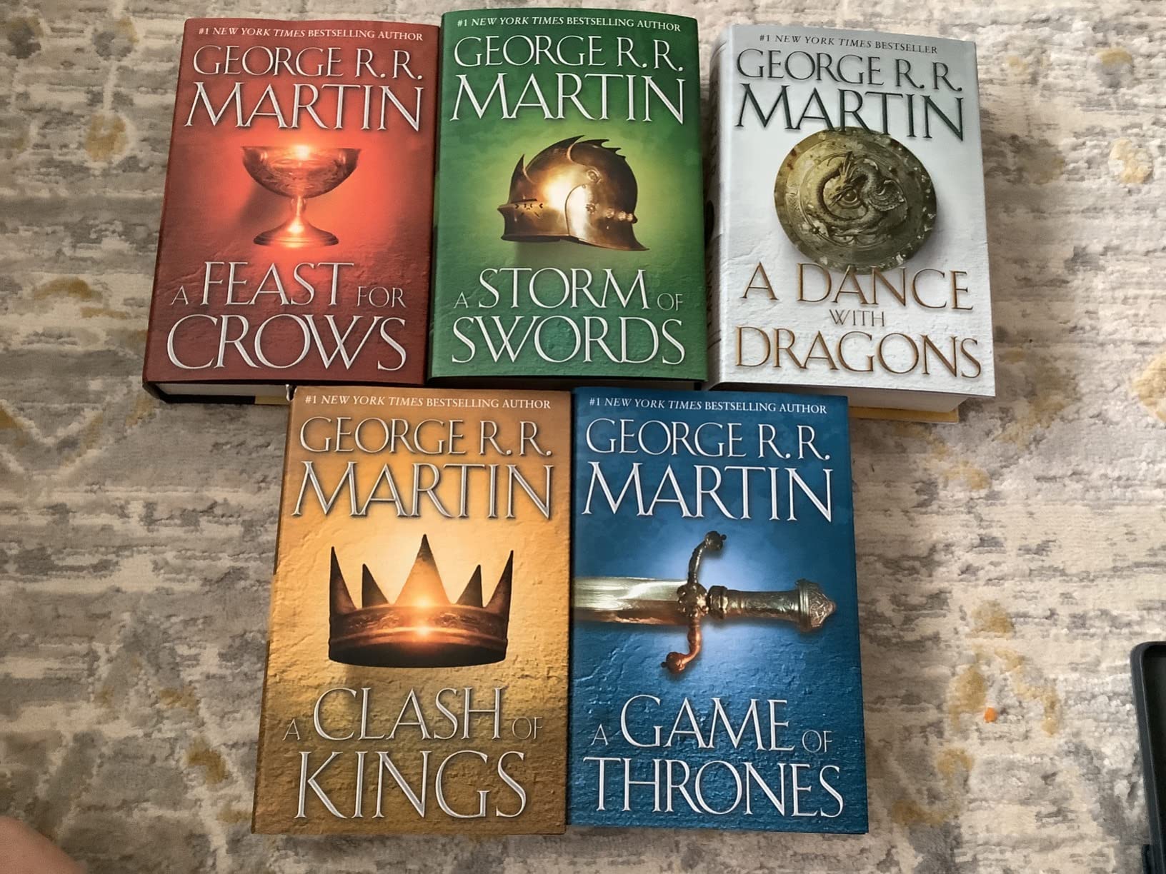 FIVE-BOOK GEORGE MARTIN SET: THRONES, KINGS, SWORDS, CROWS, DRAGONS ...