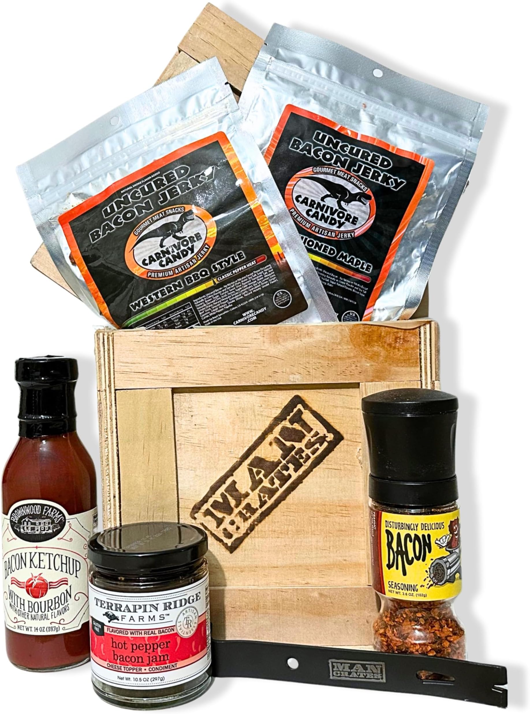 Amazon.com : Bacon Crate – Includes 5 Awesome Bacon-Flavored Snacks ...