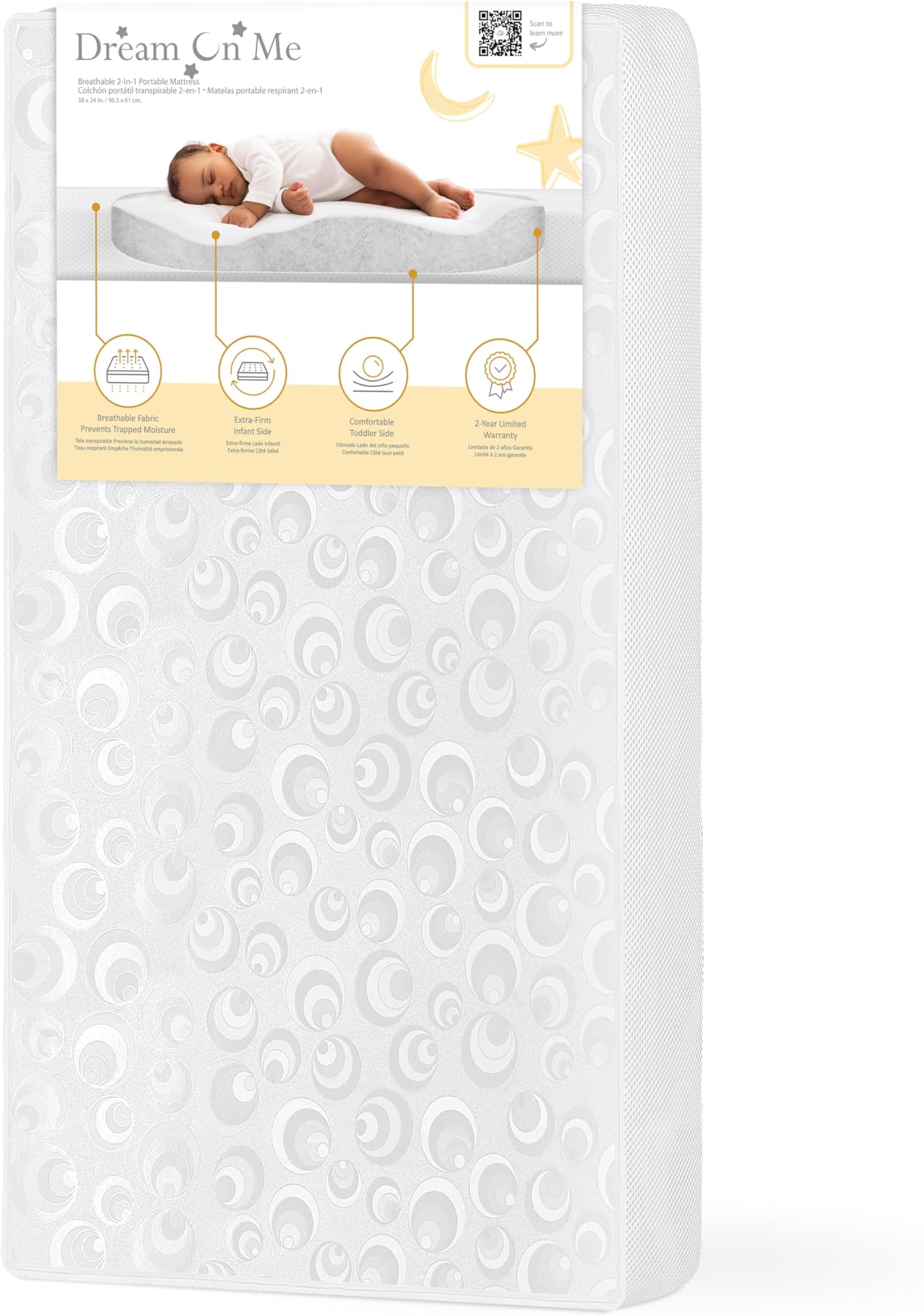 Amazon.com : DaVinci Complete Slumber MINI Crib Mattress, Firm support ...