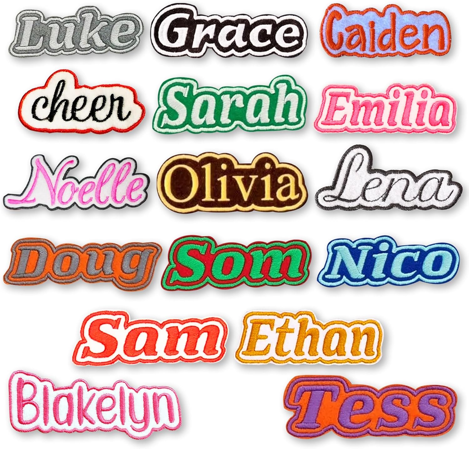 Amazon.com: Custom Embroidered Name Patches - Personalized Any Text ...