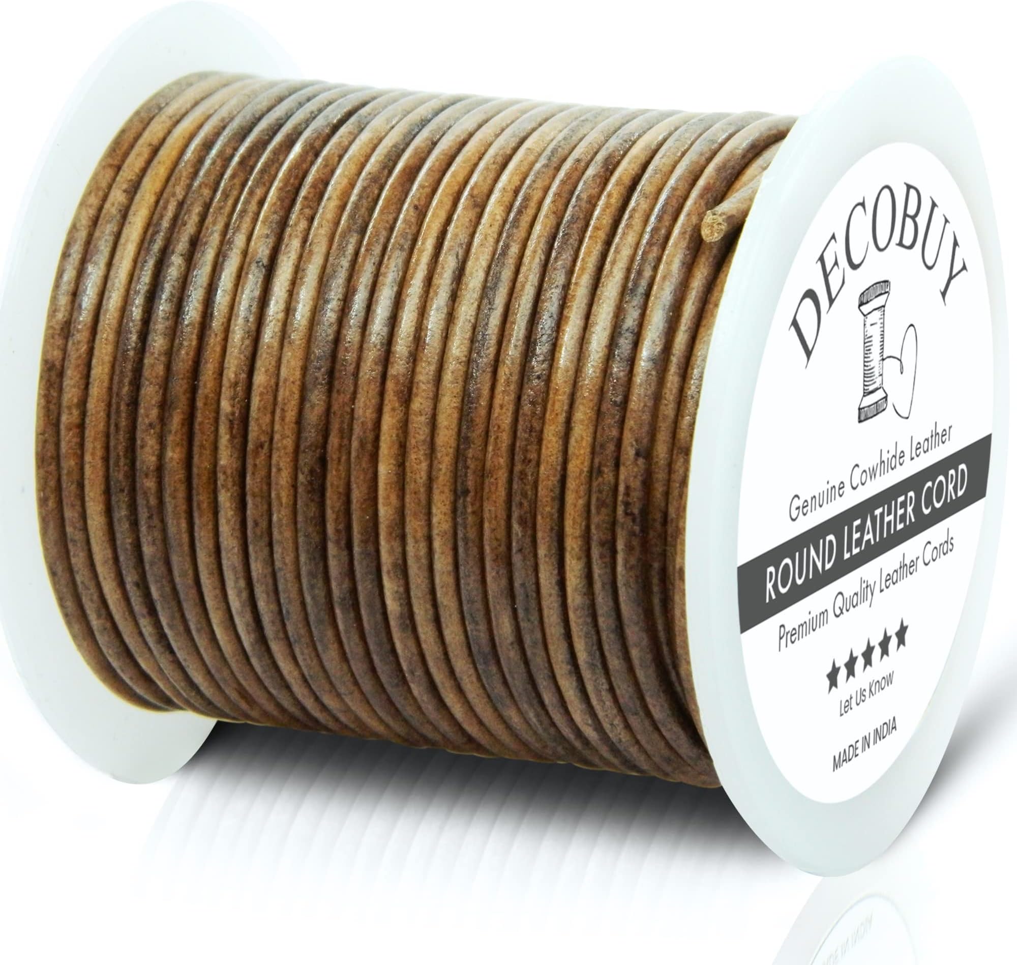 Amazon.com: 4mm Flat Genuine Leather Strip Cord Braiding String ...