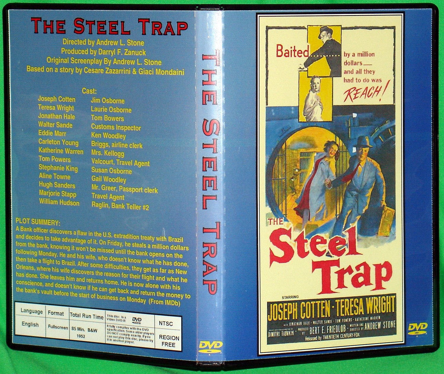 Amazon.com: THE STEEL TRAP - DVD - Joseph Cotten & Teresa Wright ...