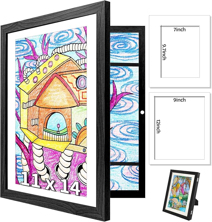 Amazon.com: Hipsignal Kids Art Frame, 11x14 Artwork Frames Changeable ...