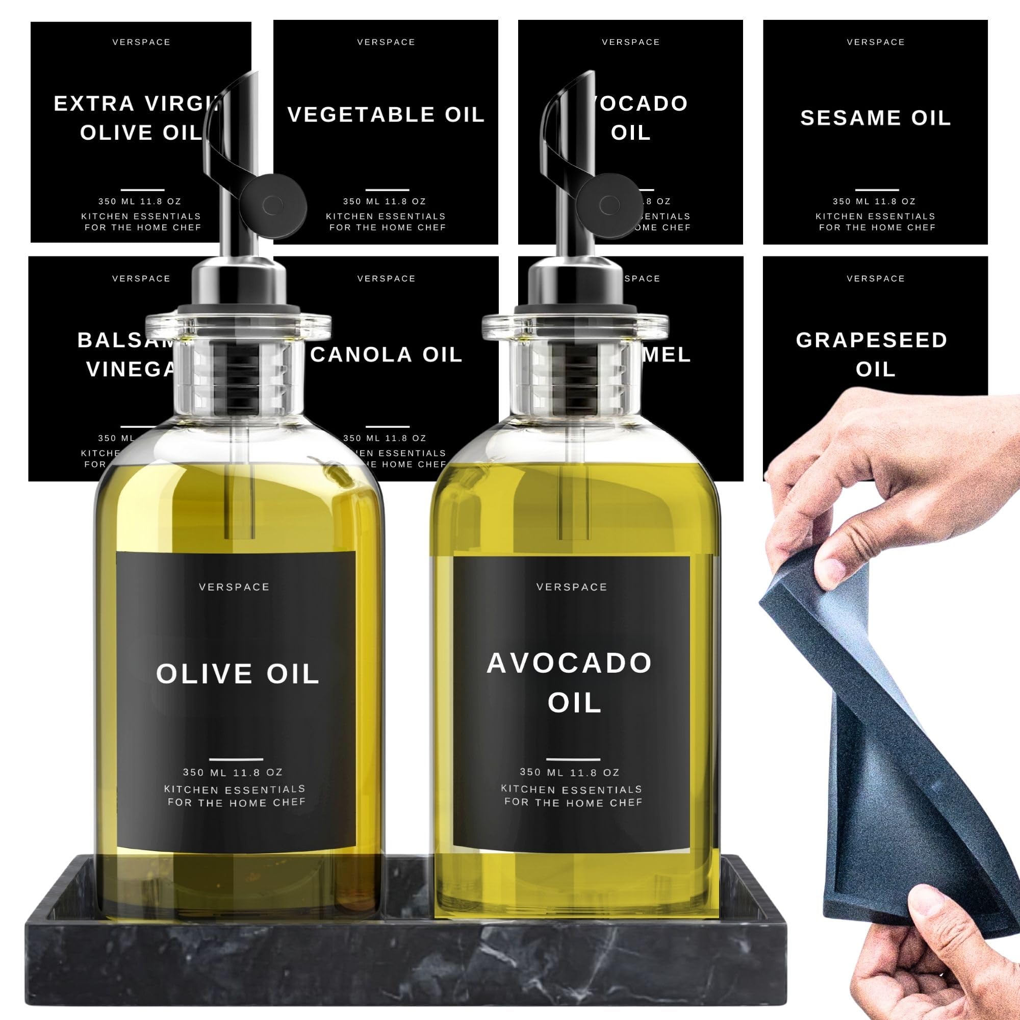 Amazon.com: Verspace Olive Oil Dispenser Bottle For Kitchen With ...